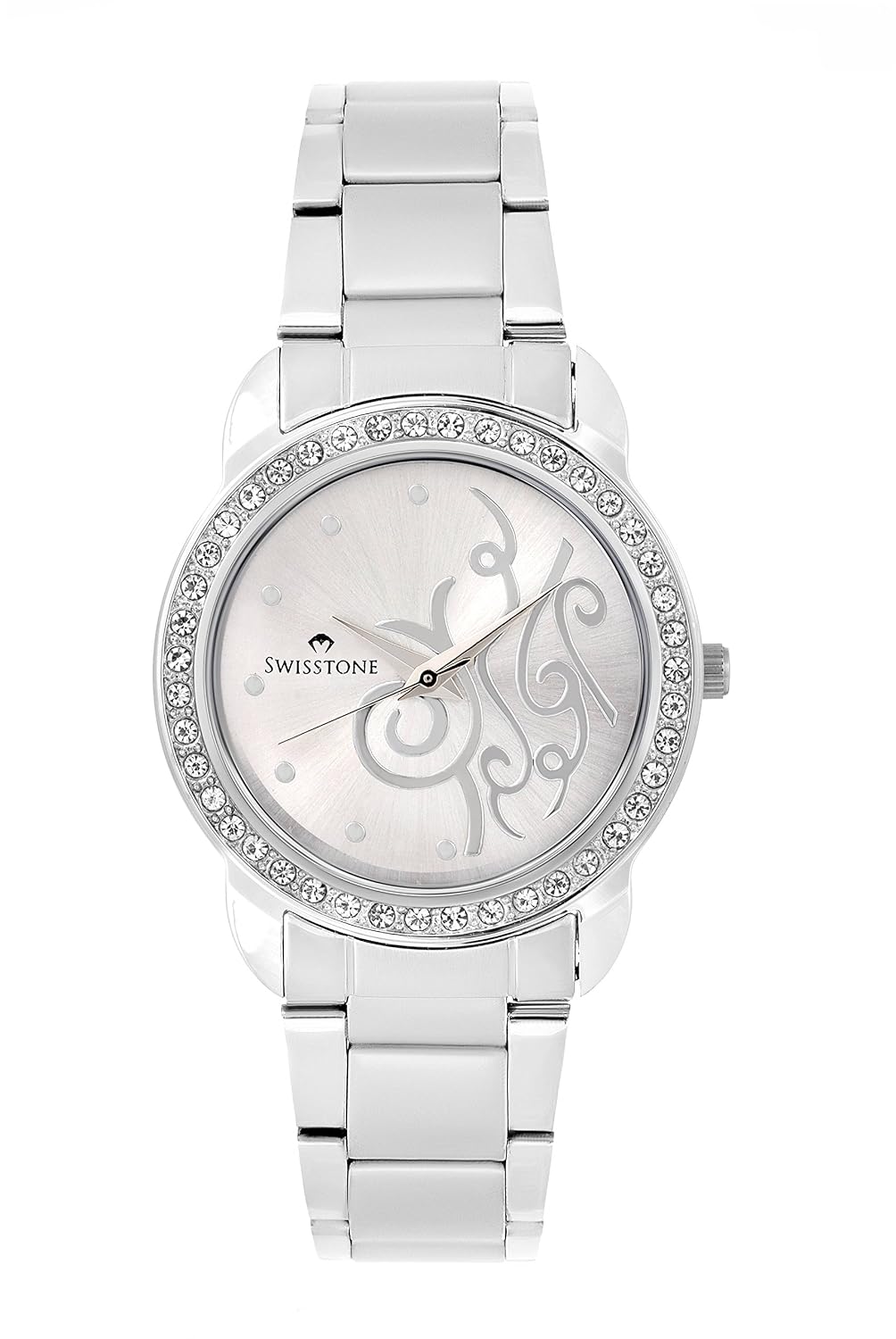 SWISSTONE Jewels Silver dial Watch for Women/Girls- JEWELS-LR201-SILVER ...