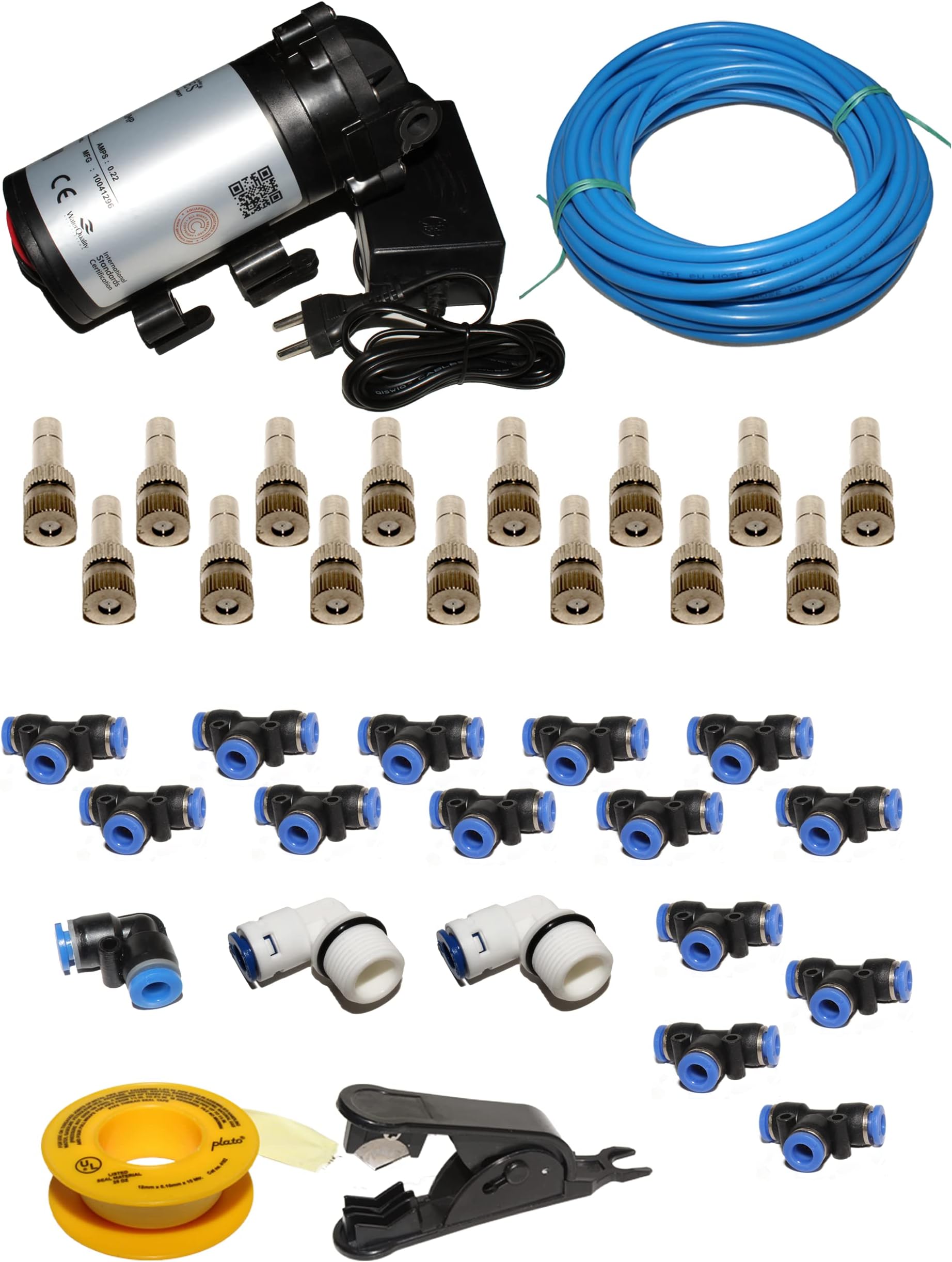 DIY Crafts Mist Cooling System Fan Misting Kit for Animal Plants ...