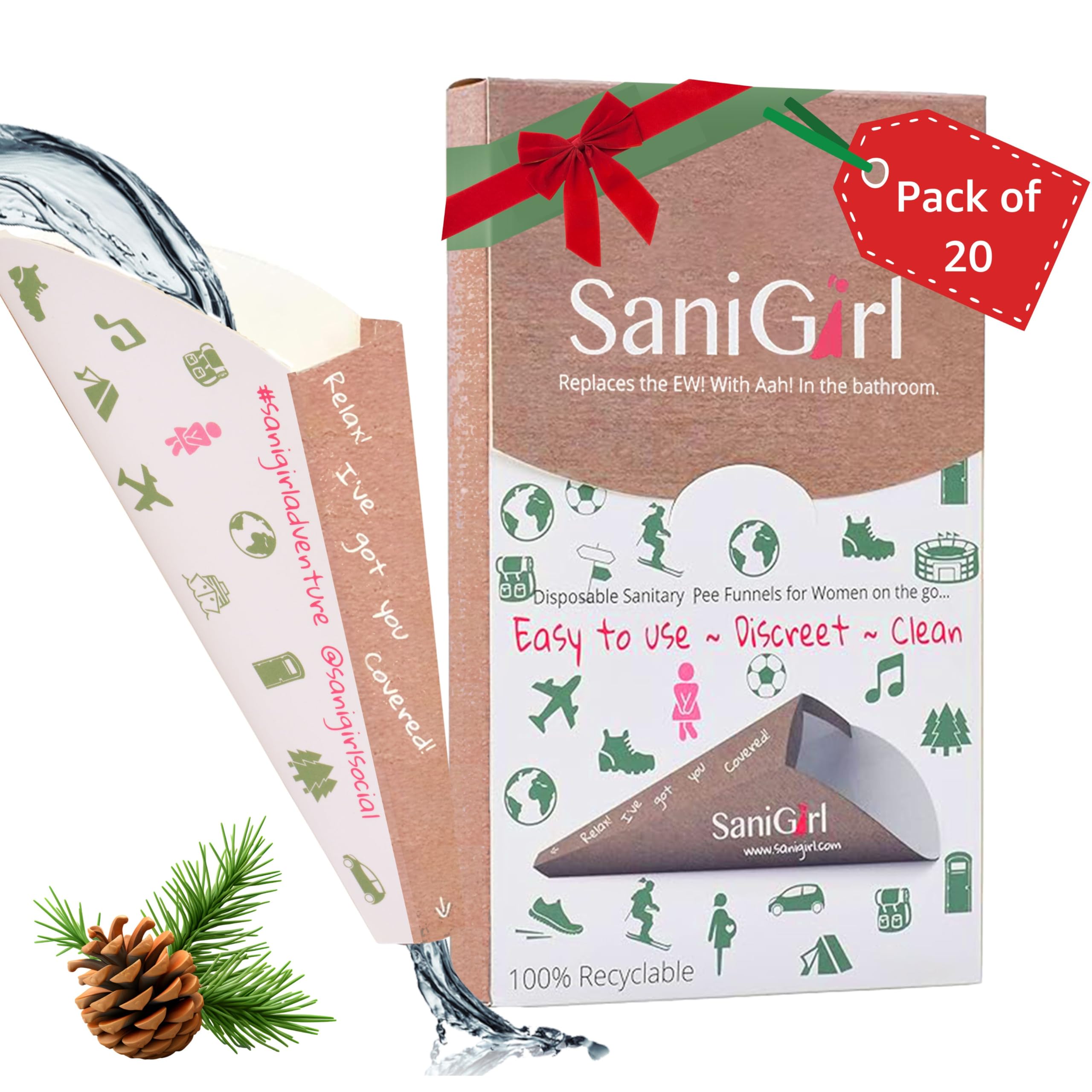 SaniGirl Female Urinal | Women Pee Cup Standing Up | Disposable Urinal ...