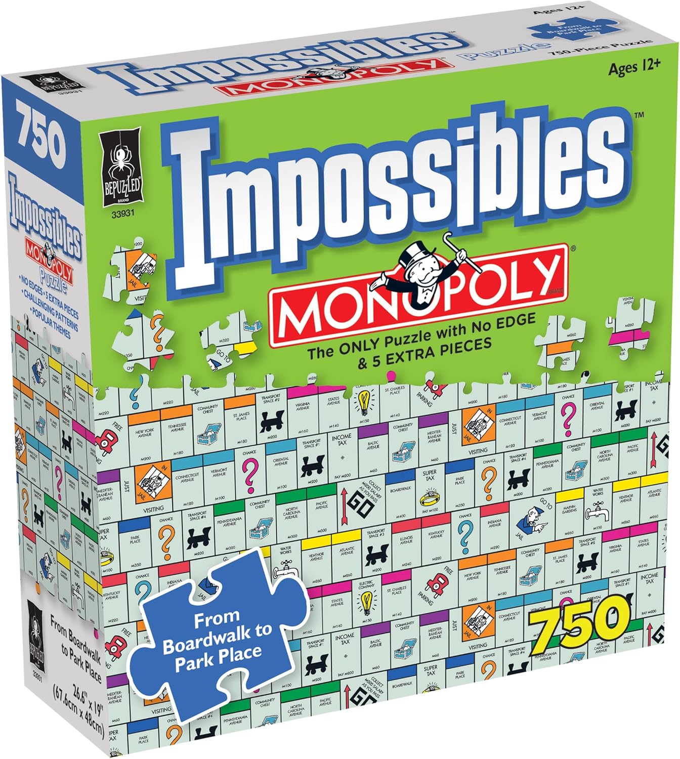 BePuzzle Impossibles Jigsaw Puzzle 750 Pieces-ImpossiblesMonopoly ...