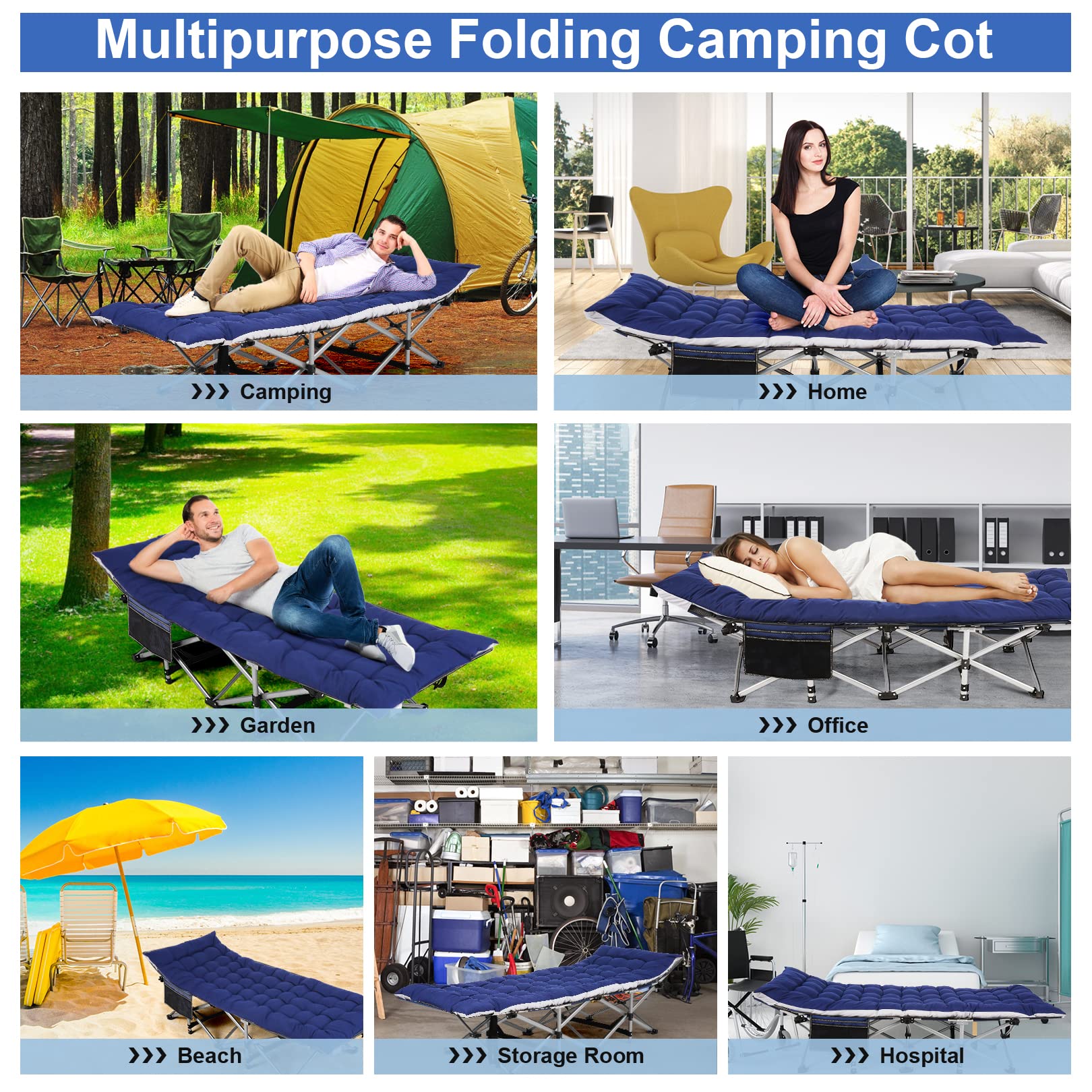 Nictemaw Camping Cot - Lightweight Folding Camping Cots for Adults ...