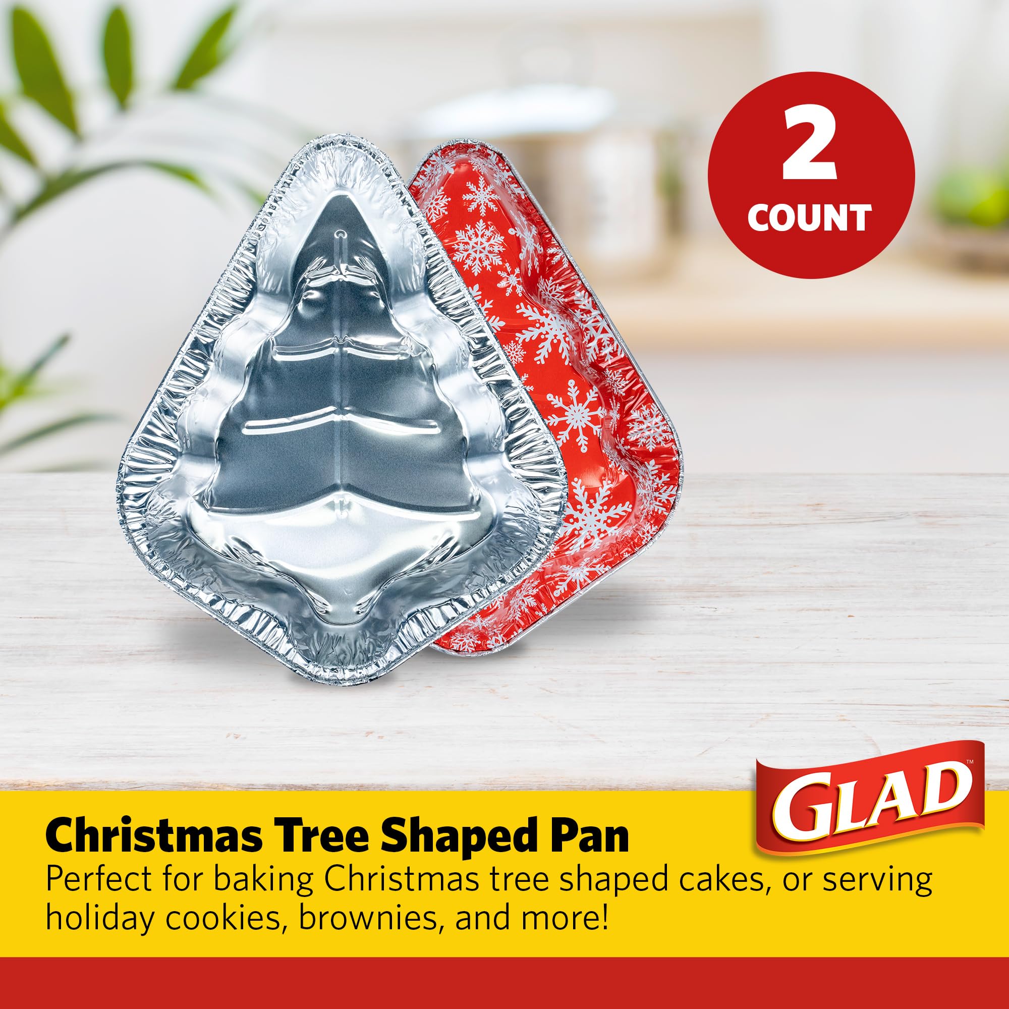 Snapklik.com : Glad Holiday Christmas Tree Aluminum Bake Pans ...