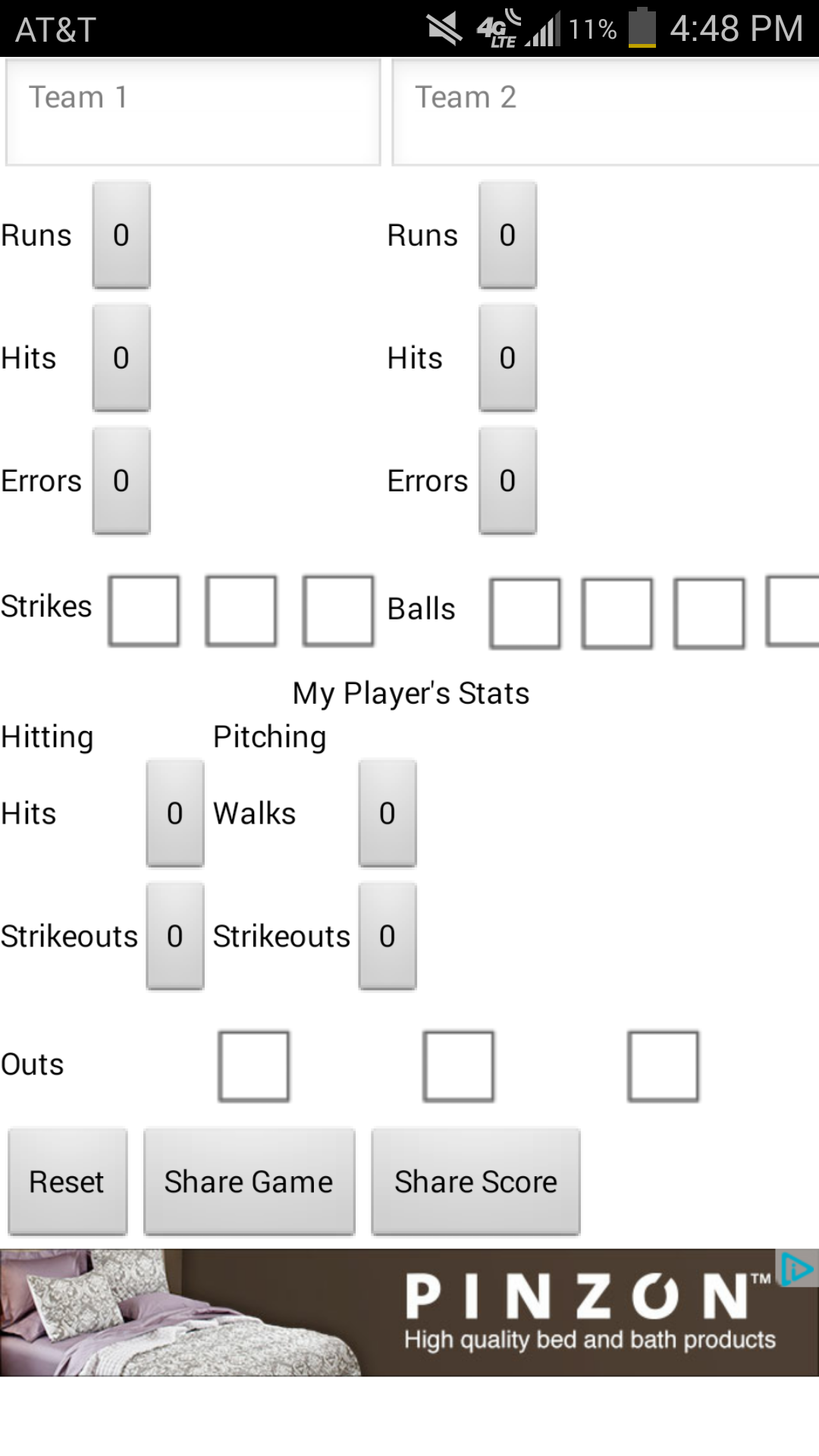 Simple Score for Softball/Baseball Free - App on Amazon Appstore