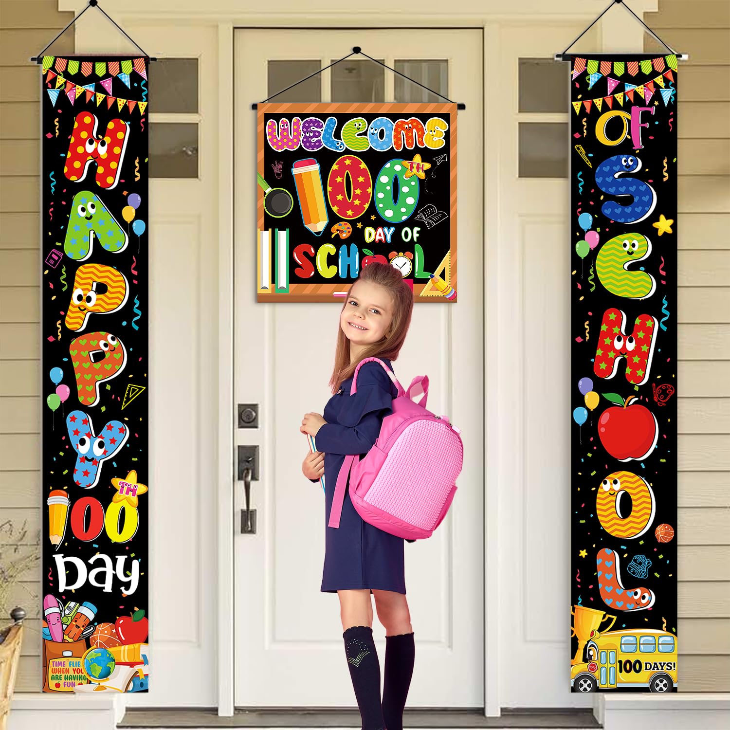 Snapklik.com : 100th Day Of School Banner, Outdoor 100 Days Of School ...