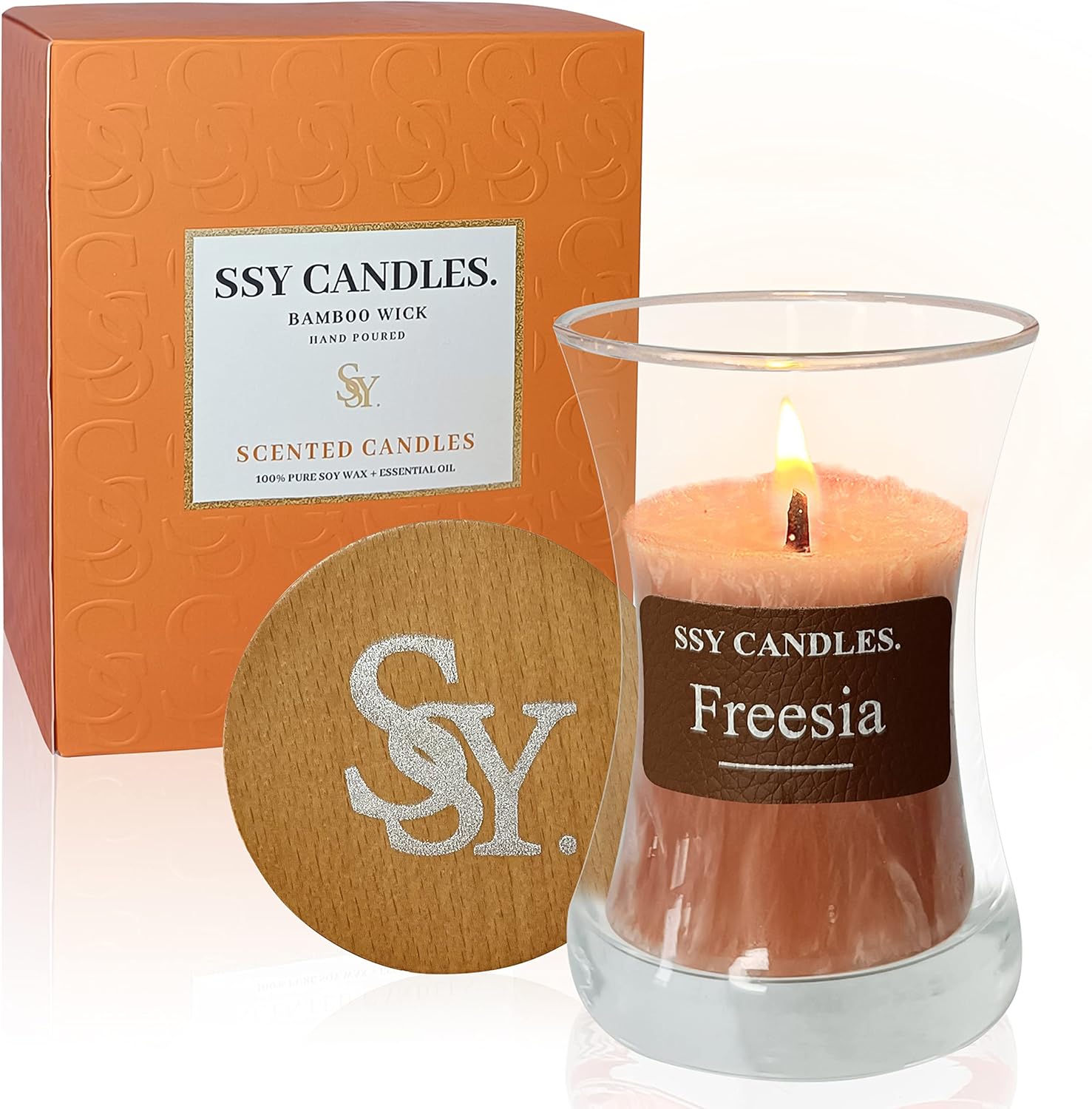 Amazon.com: Scented Candles Aroma Jar Candles Freesia Scented Candles ...