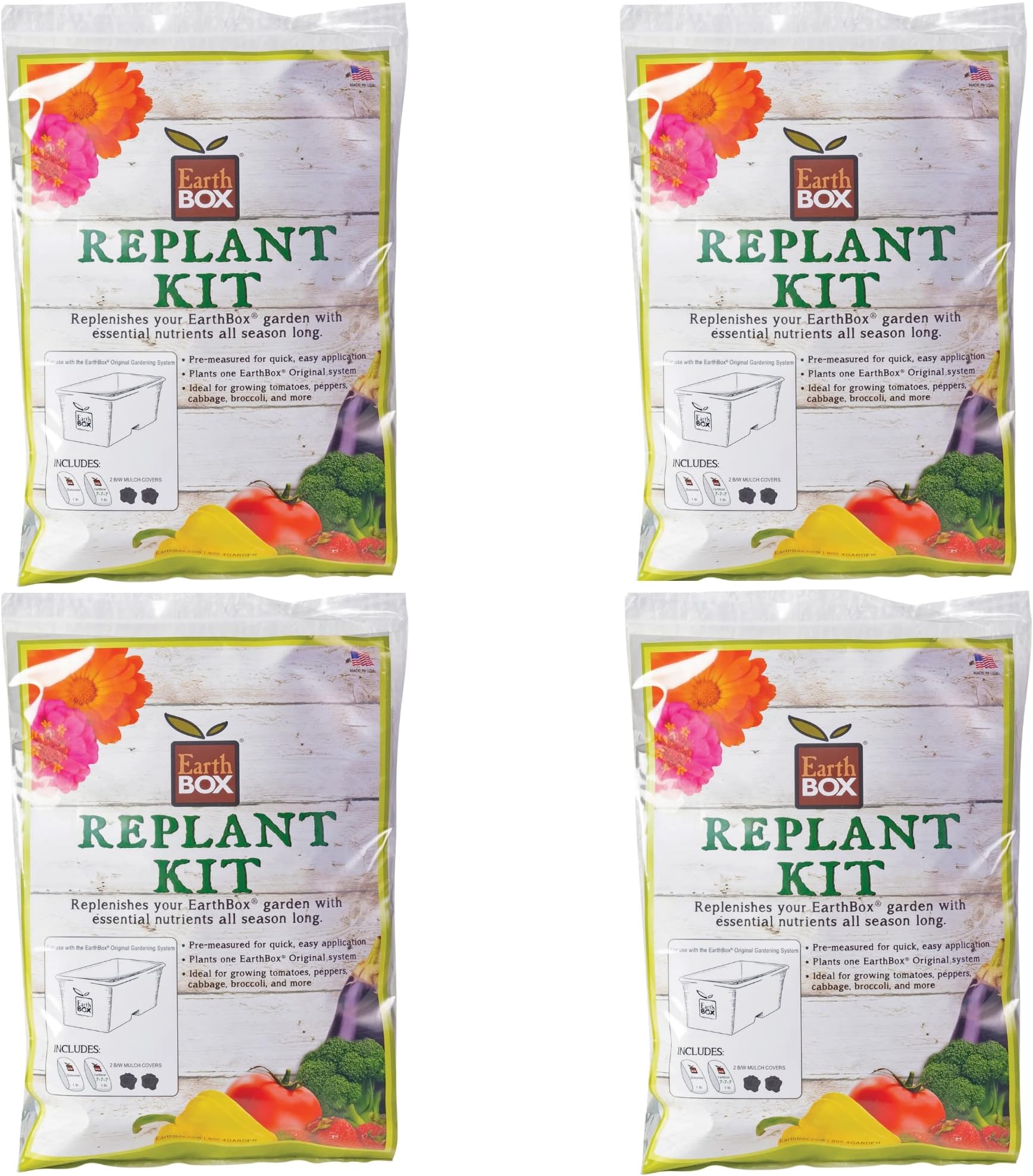 Amazon.com : Novelty EarthBox, 8-3-5 Natural Replant Kit (Pack of 5 ...