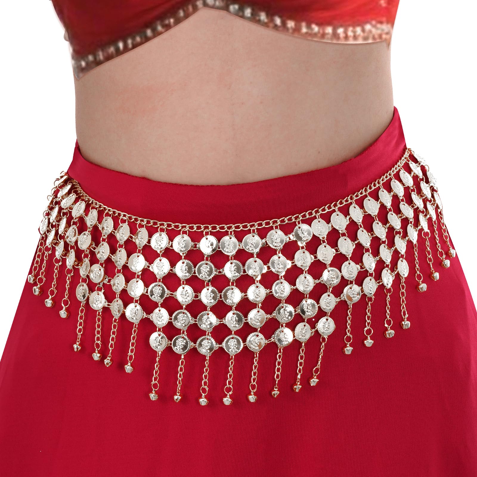 Snapklik.com : Topbuti Coins Belly Dance Hip Scarf Belt Belly Dancing ...