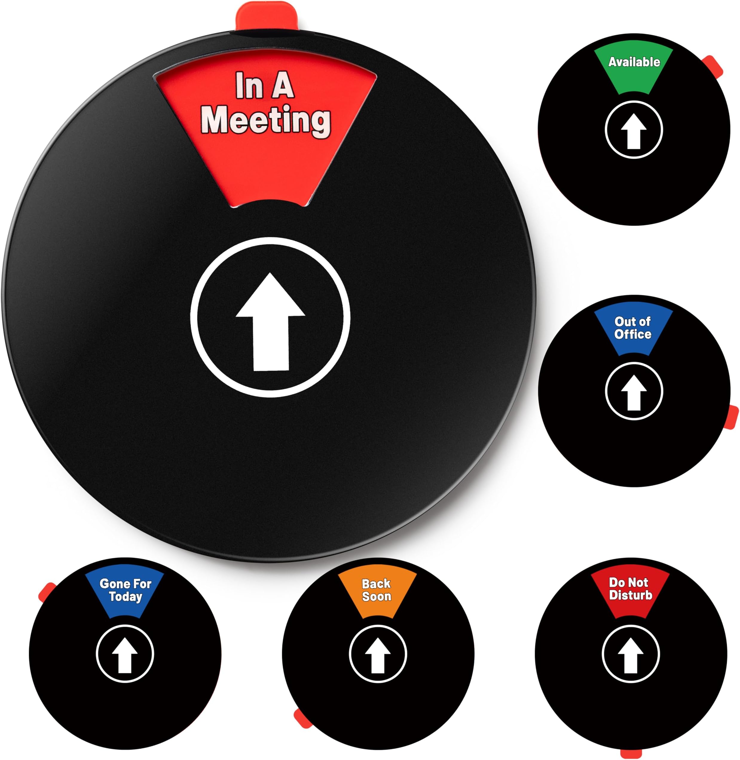 Amazon.com : STATUS SPINNER Out of Office Wheel Sign for Door, Office ...