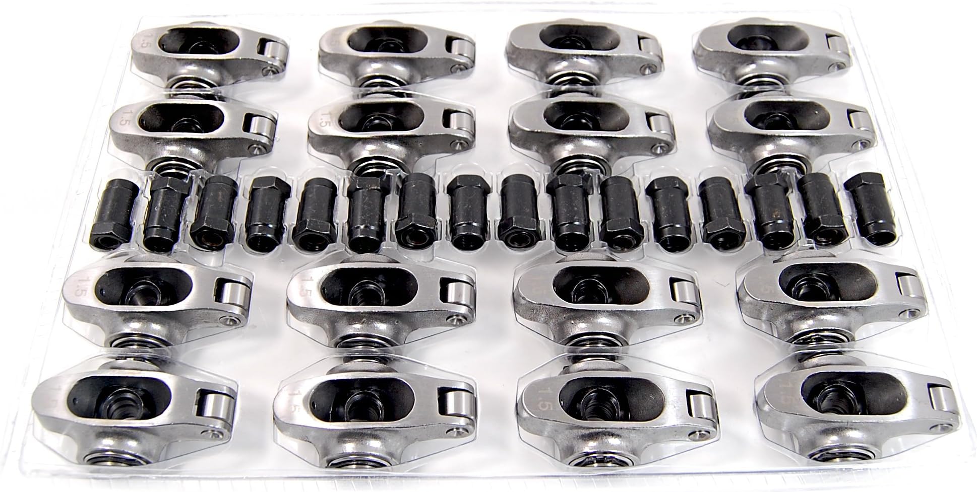Amazon.com: Stainless Steel Roller Rocker Arm Kit 1.5 Ratio 7/16” Stud ...