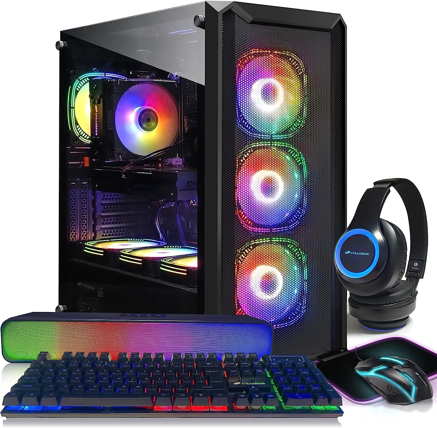 STGAubron Gaming Desktop PC,Intel Core i7-11700F up to 4.9G,GeForce RTX ...