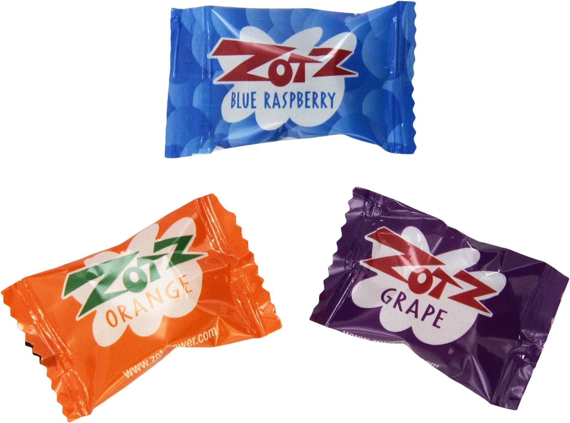 Amazon.com : Zotz Fizz Sour Candy - Blue Razz, Orange & Grape 48ct ...
