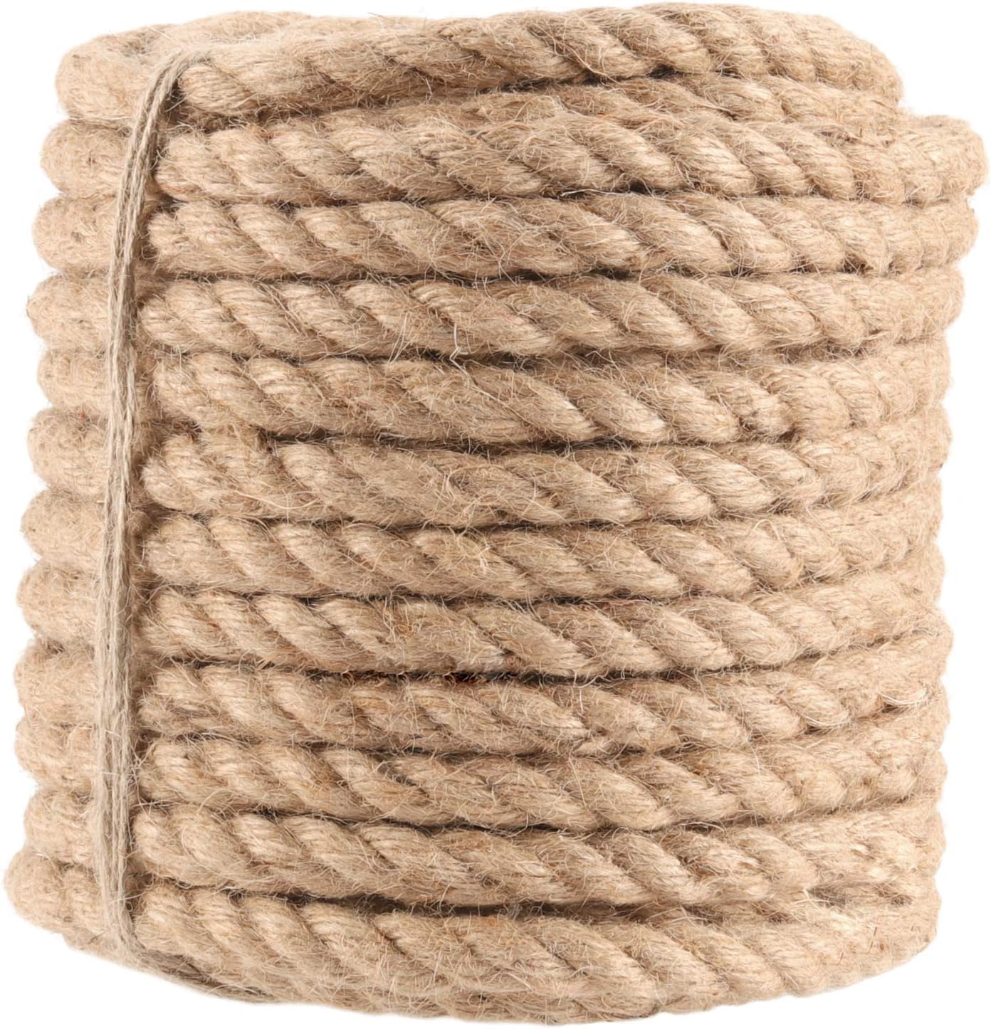 Amazon.com: KOHAND Twisted Manila Rope, 5/8 Inch 100 Feet Natural Jute ...