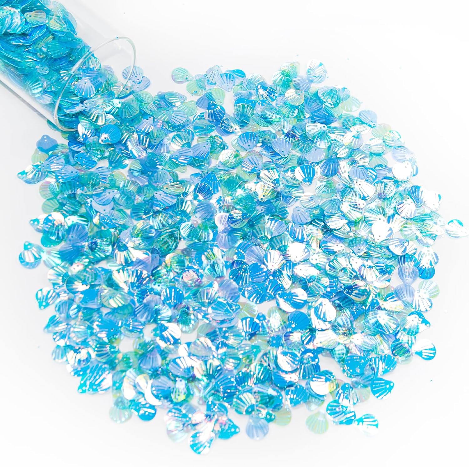 Amazon.com: Blue Seashell Shape Loose Sequins for Crafts, 960 Pcs 13mm ...