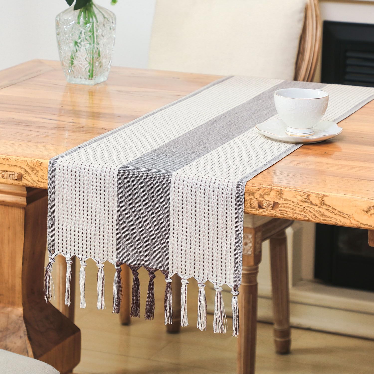 Amazon.com: Rustic Farmhouse Table Runner 36 Iches Long Burlap Style 13 ...