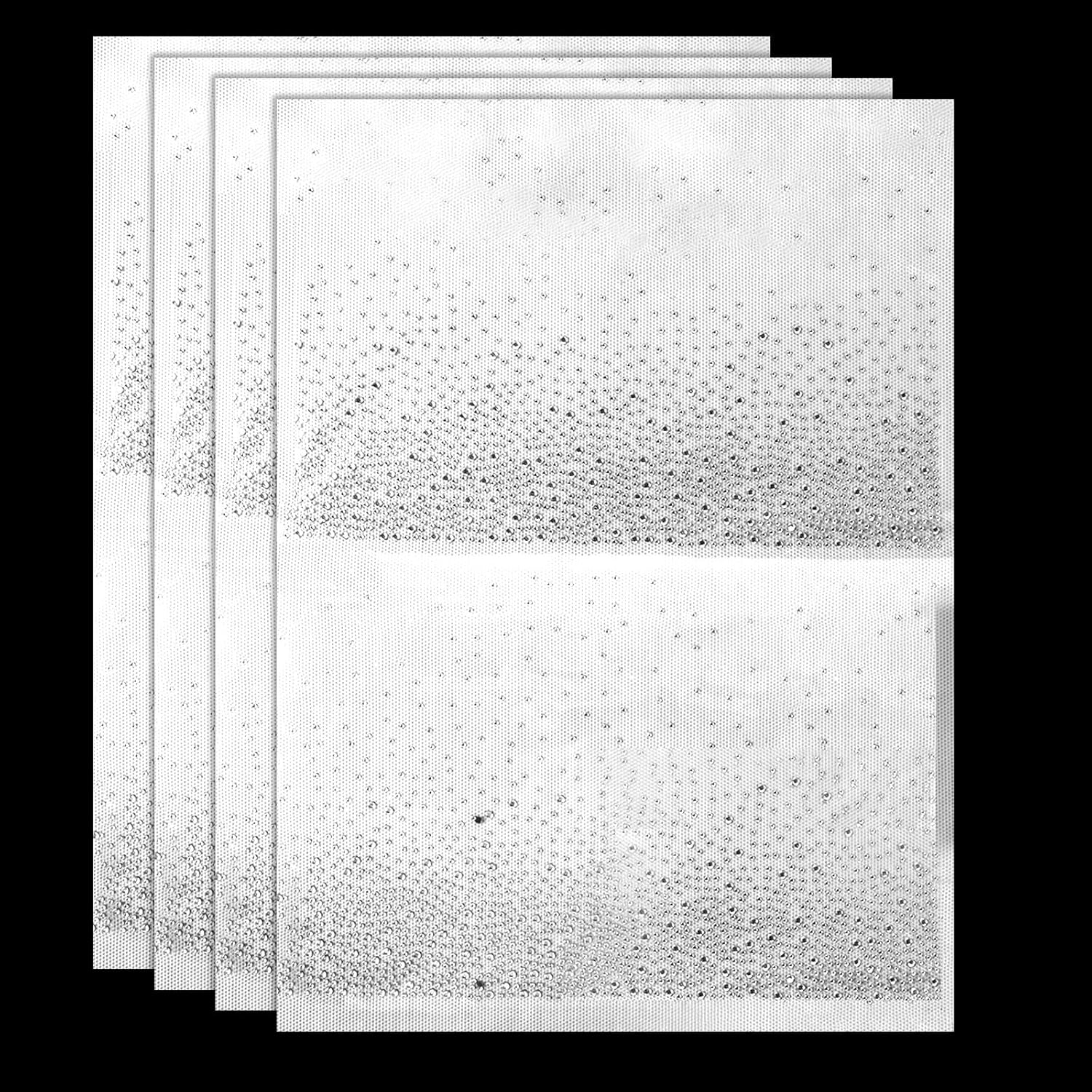 Amazon.com: 4 Sheets Iron on Rhinestone Sheets Transfer for Clothing ...