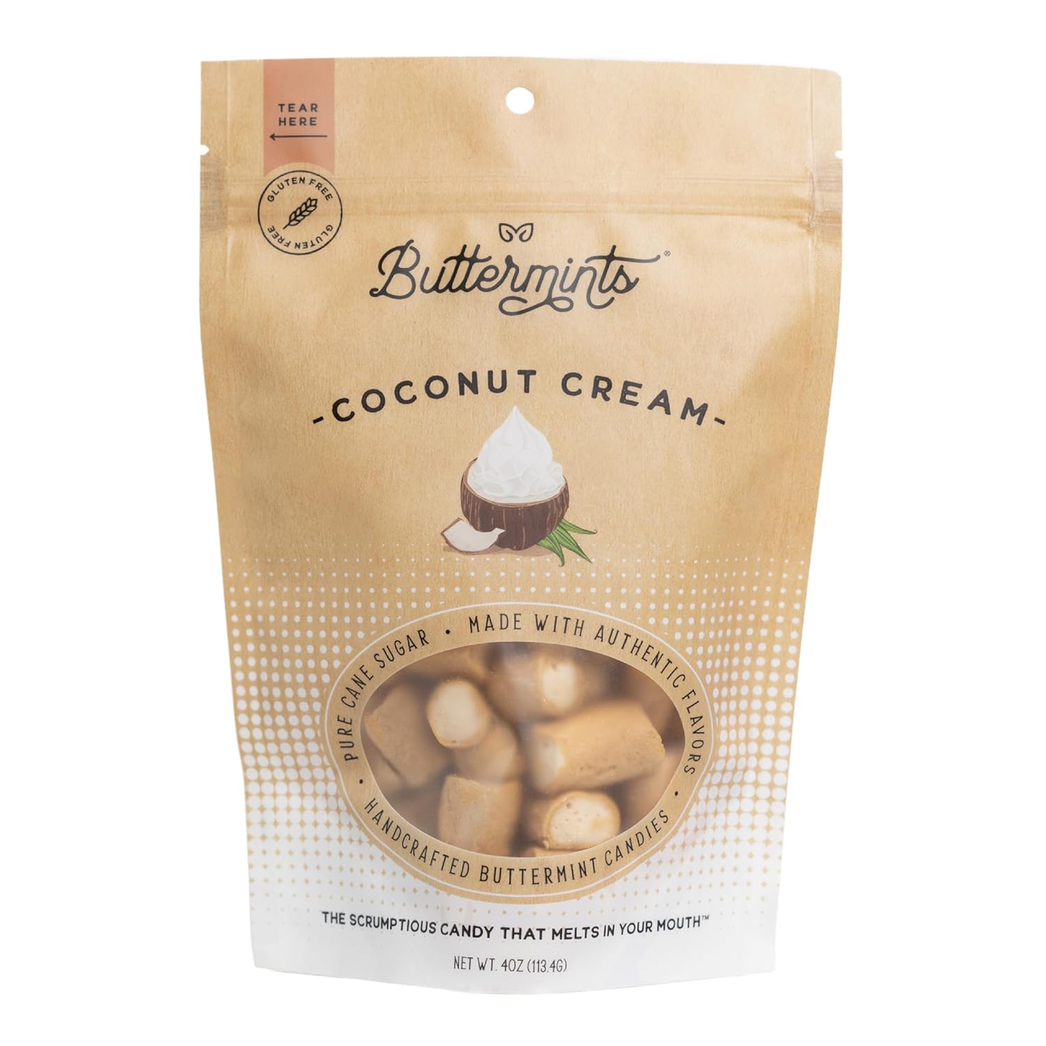 Amazon.com : Buttermints Coconut Cream, Butter Mints Gluten-Free Candy ...