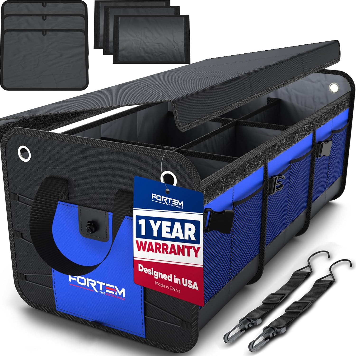 FORTEM Car Boot Organiser, Car Boot Tidy, Car Boot Storage, Collapsible ...