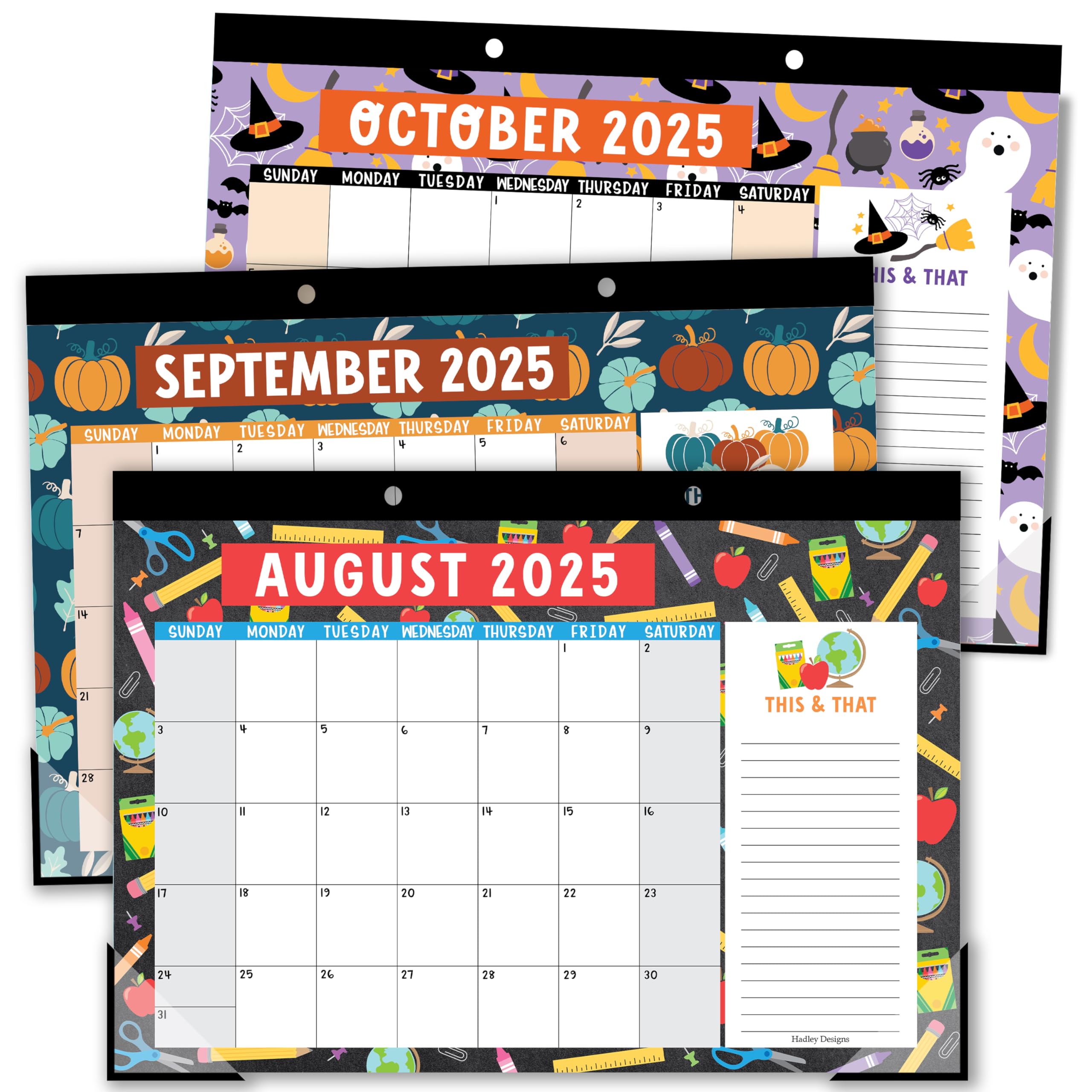 Snapklik.com : Hadley Designs Teacher Desk Calendar 2025-2026 18-Month ...