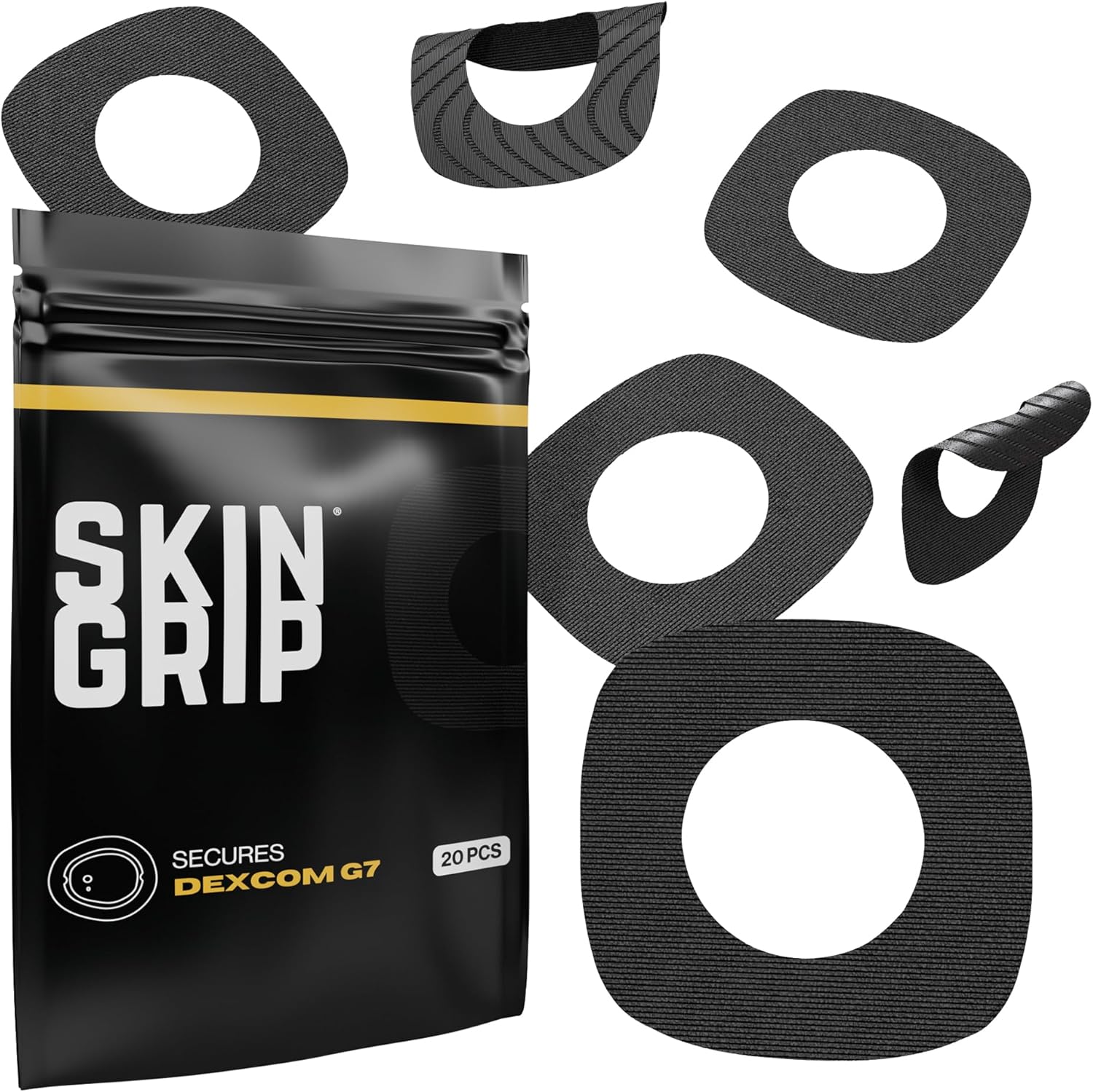 Amazon.com: Skin Grip Adhesive Patches for Dexcom G7 & Stelo CGM with ...