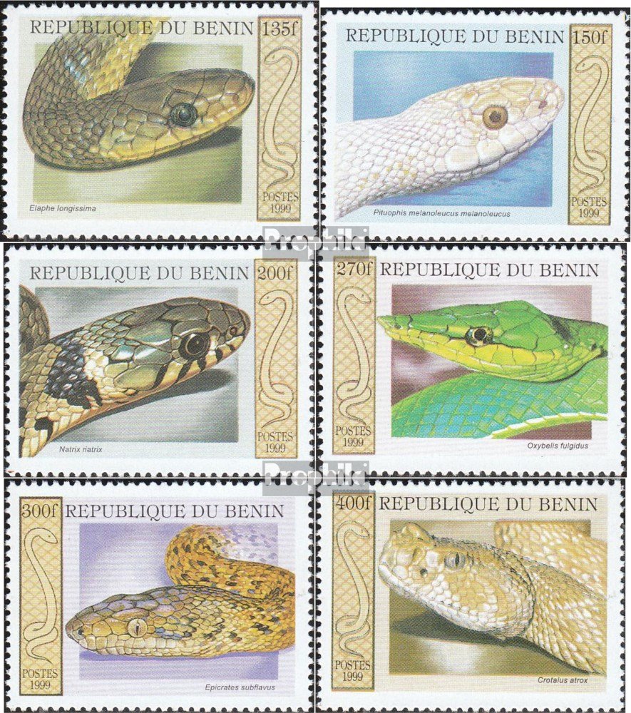 Buy Benin 1177-1182 (complete.issue.) 1999 Snakes out all World (Stamps ...