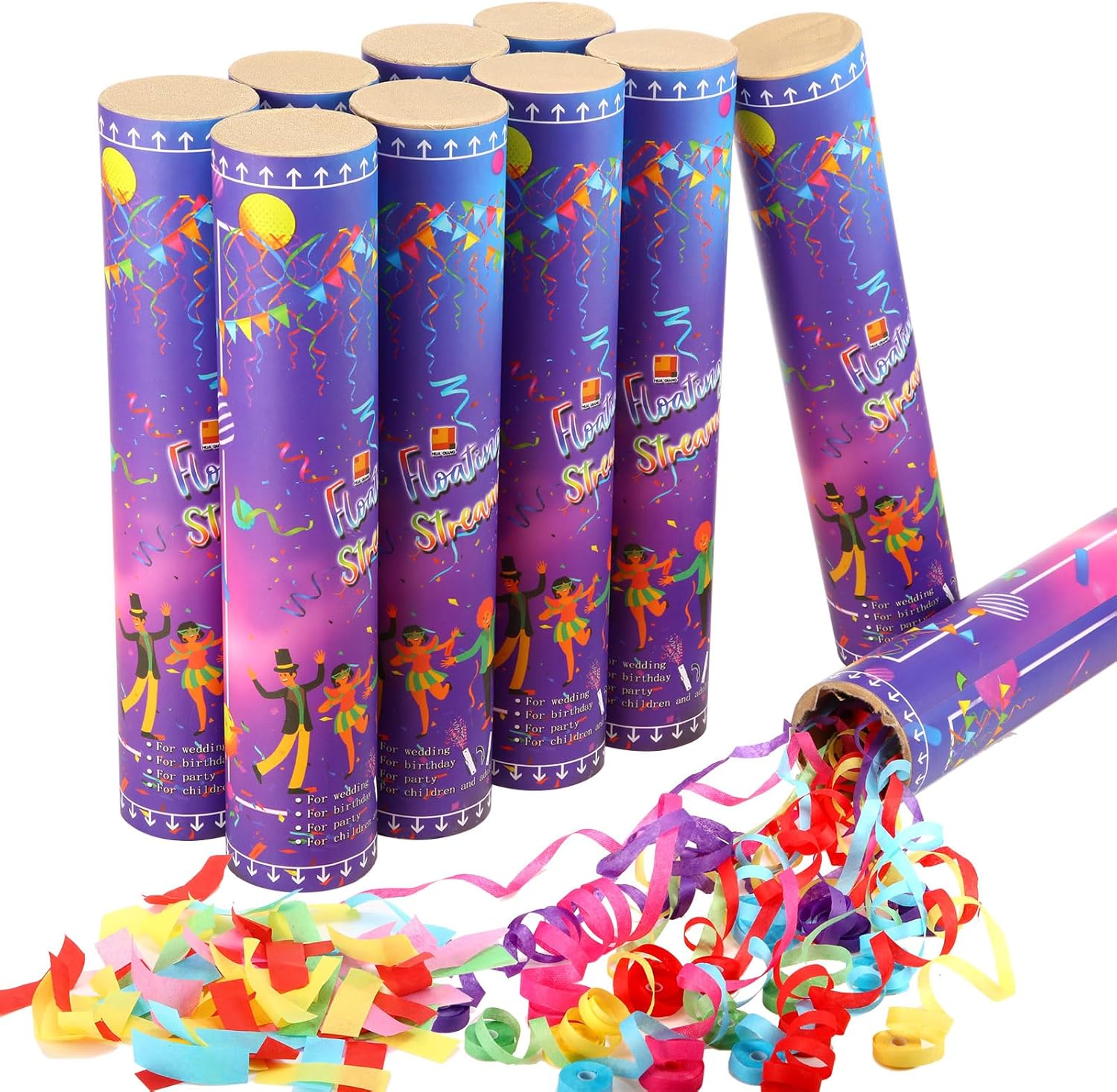 Amazon.com: Honoson 10 Pack Confetti Cannons Bulk New Years Party Poppers Confetti Shooters No ...