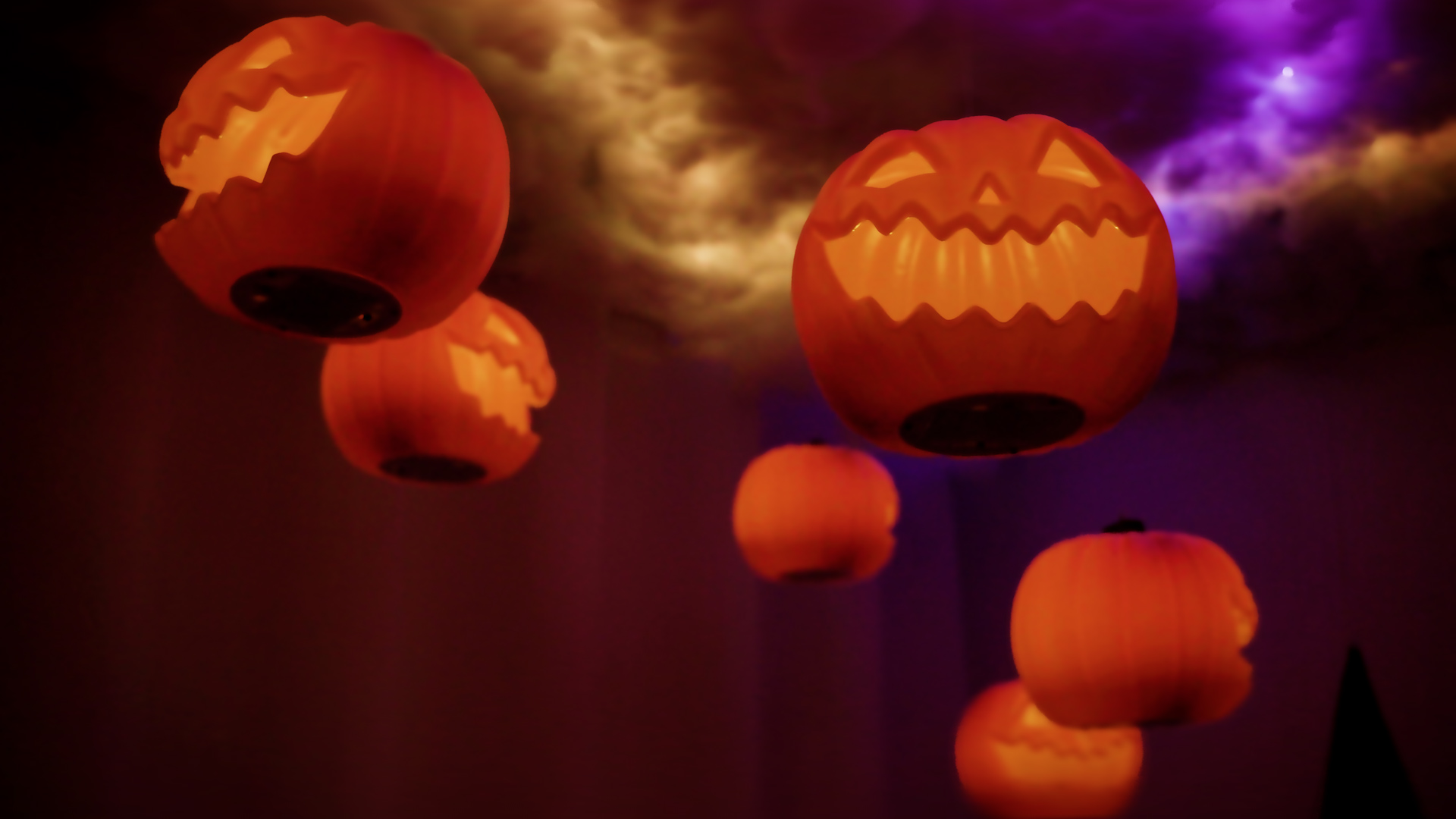 Watch Halloween Floating Pumpkin Lights Decorations on Amazon Live