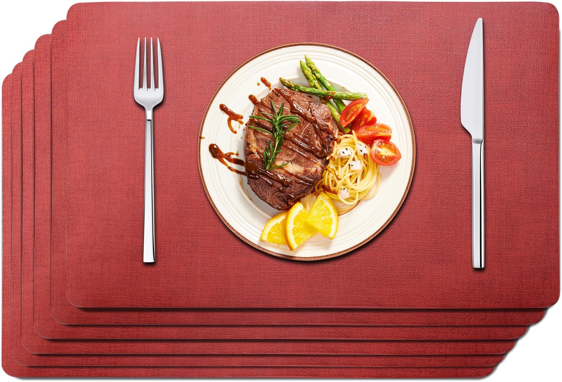 Amazon.com: GASARÉ, Placemats Set of 4, Silicone Placemats, Table Mats ...