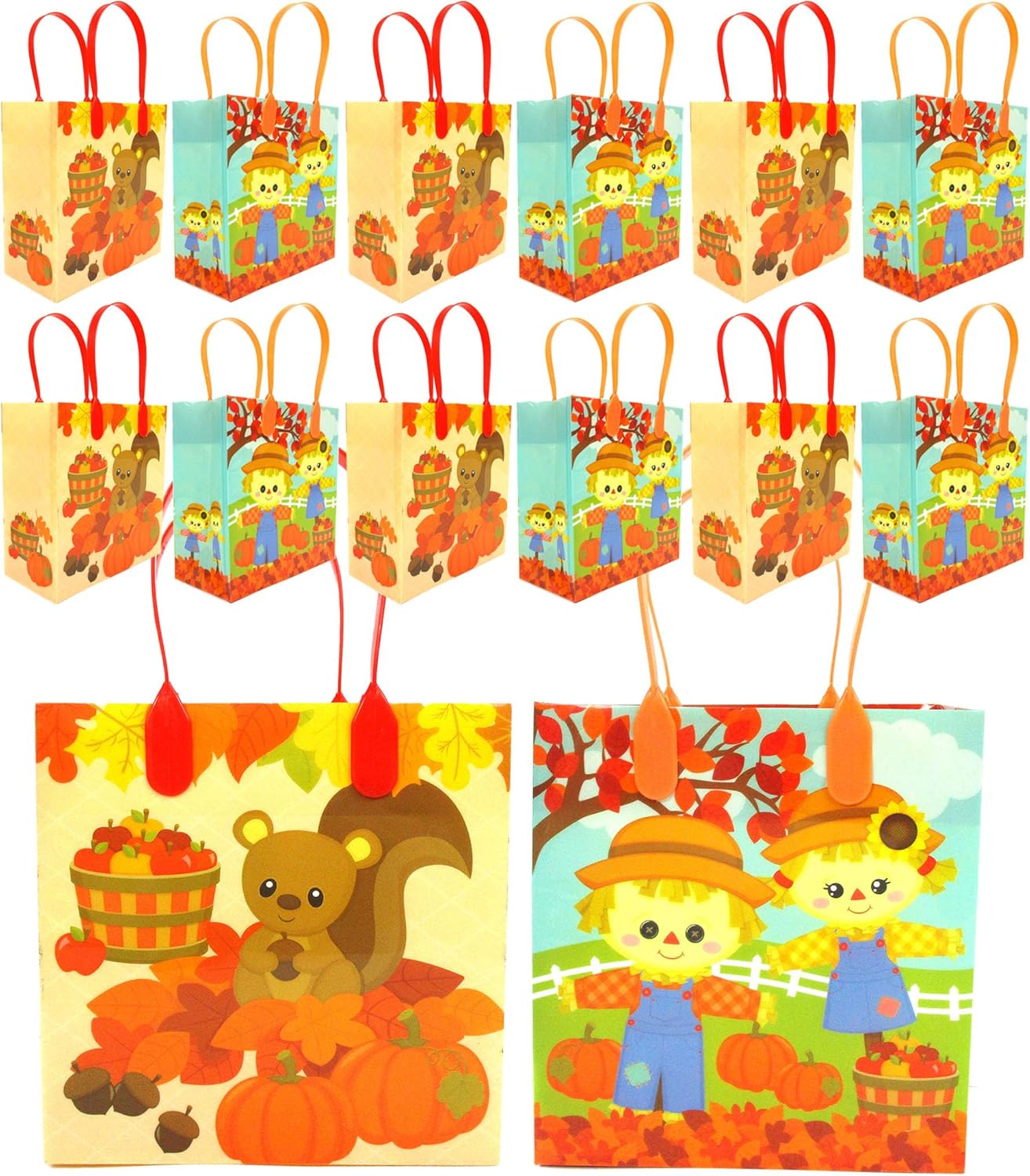 Amazon.com: TINYMILLS Thanksgiving Fall Harvest Party Favor Treat Bags ...