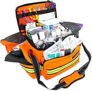Amazon.com: Lightning X Mid-Sized First Responder EMT Bag | LXMB25 | Fully Stocked w/ 240+ First ...