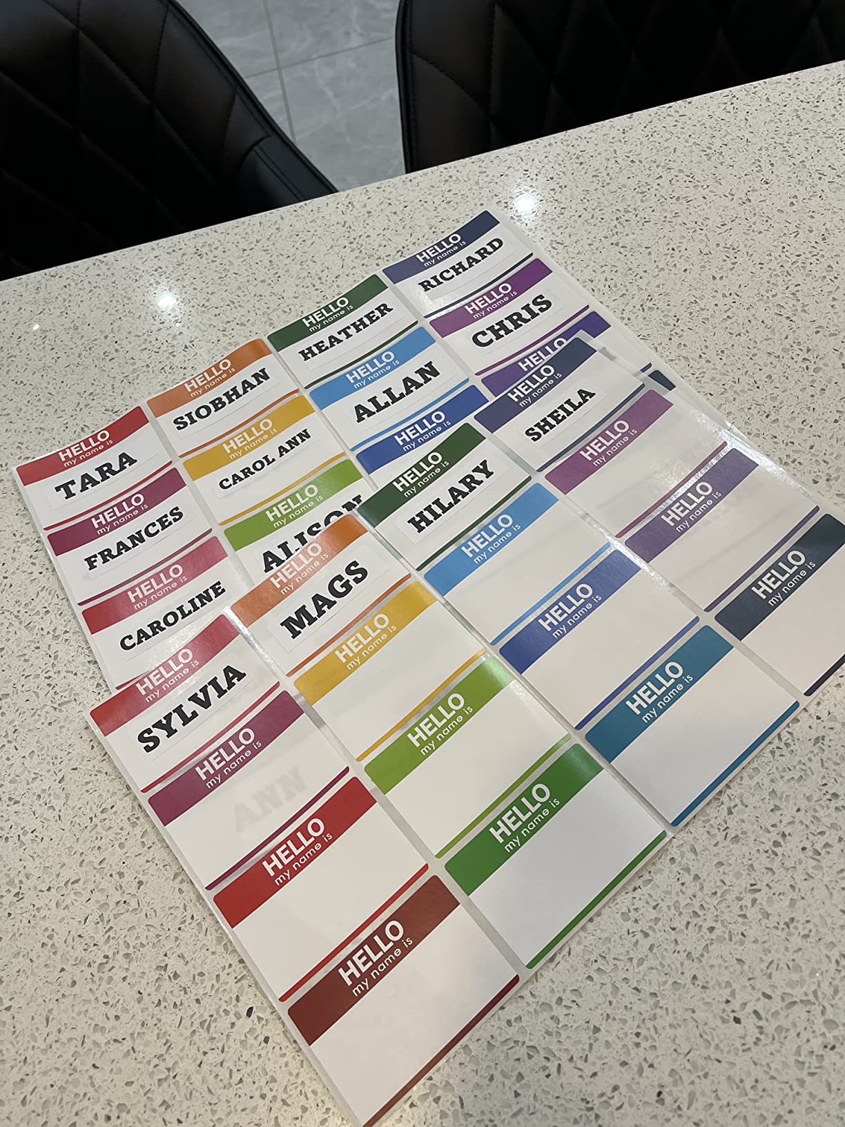 Baoswi 160 Pcs Name Tag Stickers (7.6 x 5.1 cm) Identification Badges ...