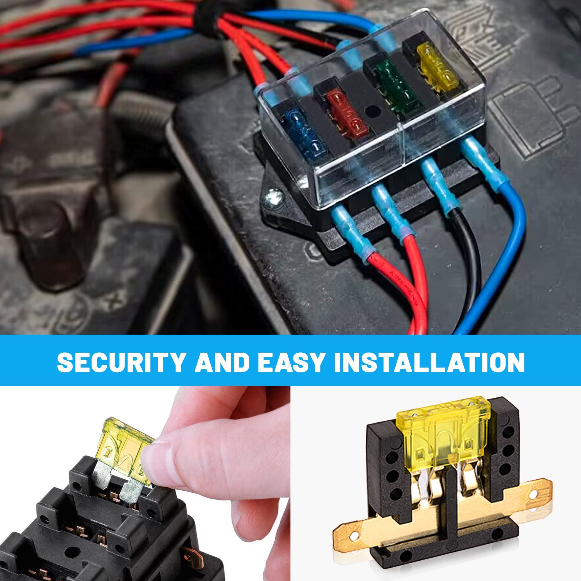 Snapklik.com : RED WOLF Car 8-Way Blade Fuse Block Box Standard Circuit ...