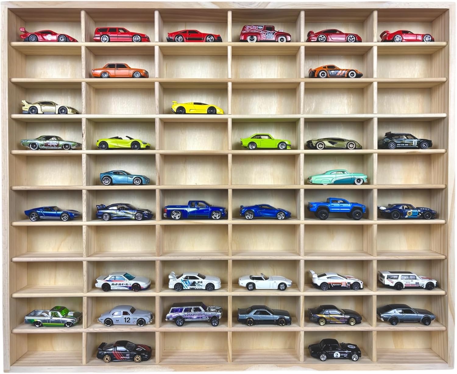 Amazon.com: SpaceApe Wooden Display case for Hot Wheels, Matchbox, 1/64 ...