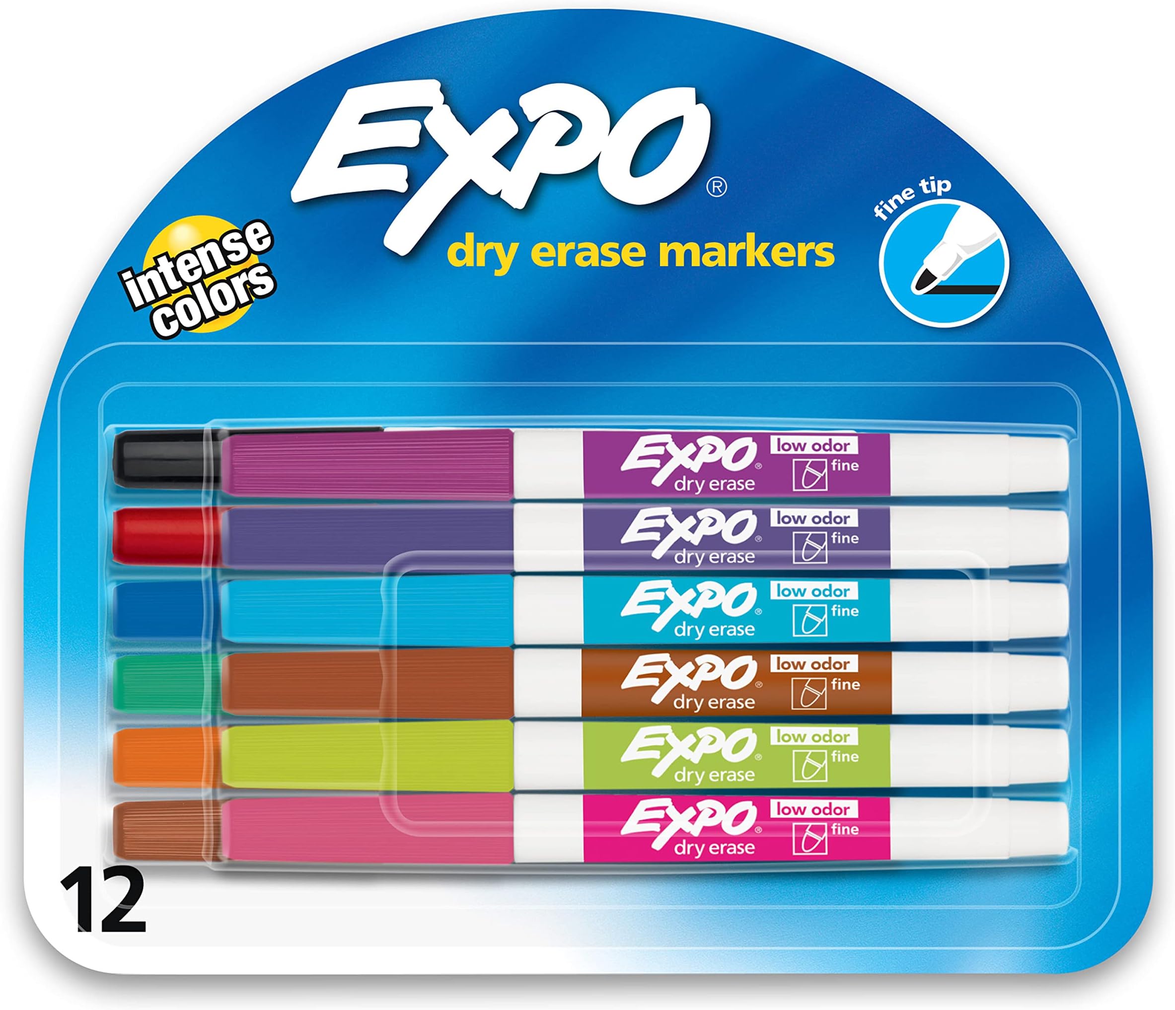 Amazon.com : EXPO Dry Erase Markers, Low Odor Ink, Assorted Colors ...