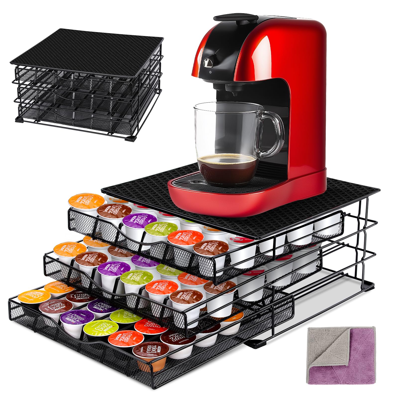 MASTERTOP Coffee Pod Holder for 108pcs Dolce Gusto, 3-Tier Coffee ...