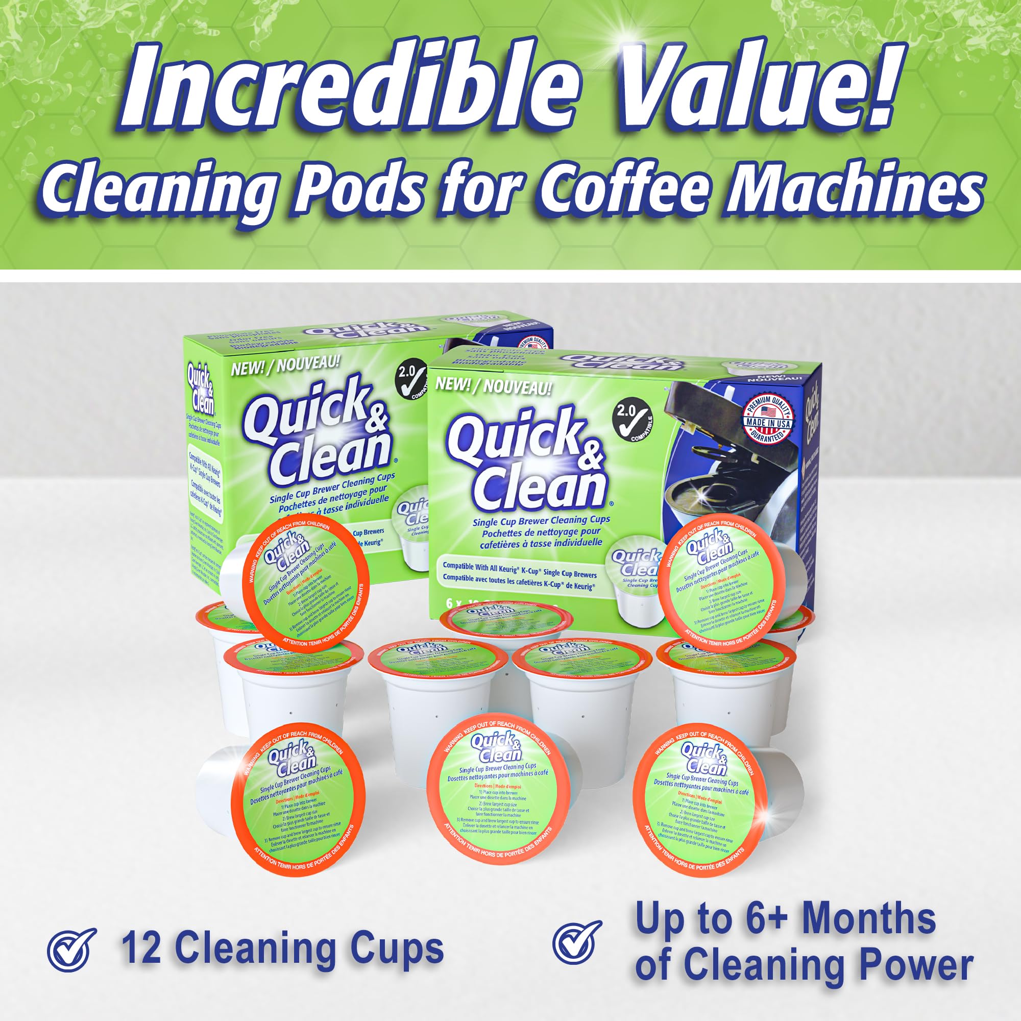 Snapklik.com : Quick & Clean 12-Pack Keurig Cleaning Pods - K Cup ...