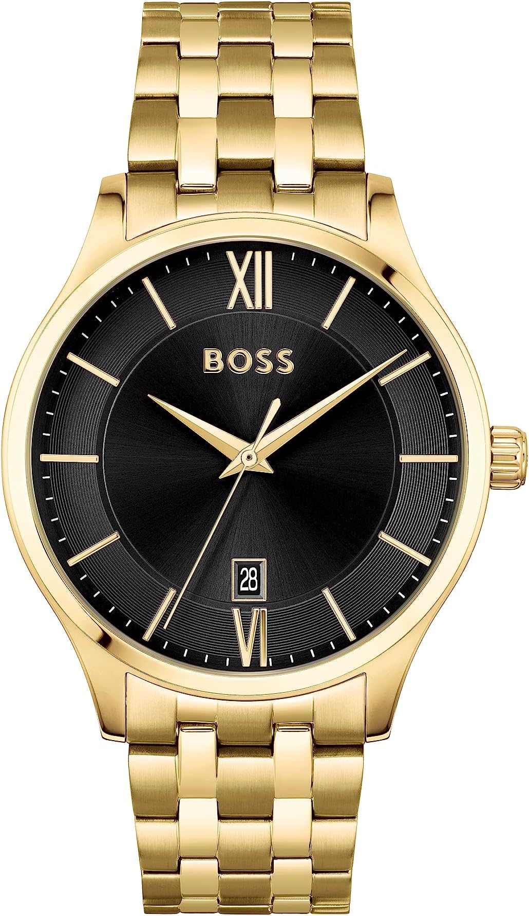 BOSS Analogue Quartz Watch for Men Elite Collection with Gold Colored ...