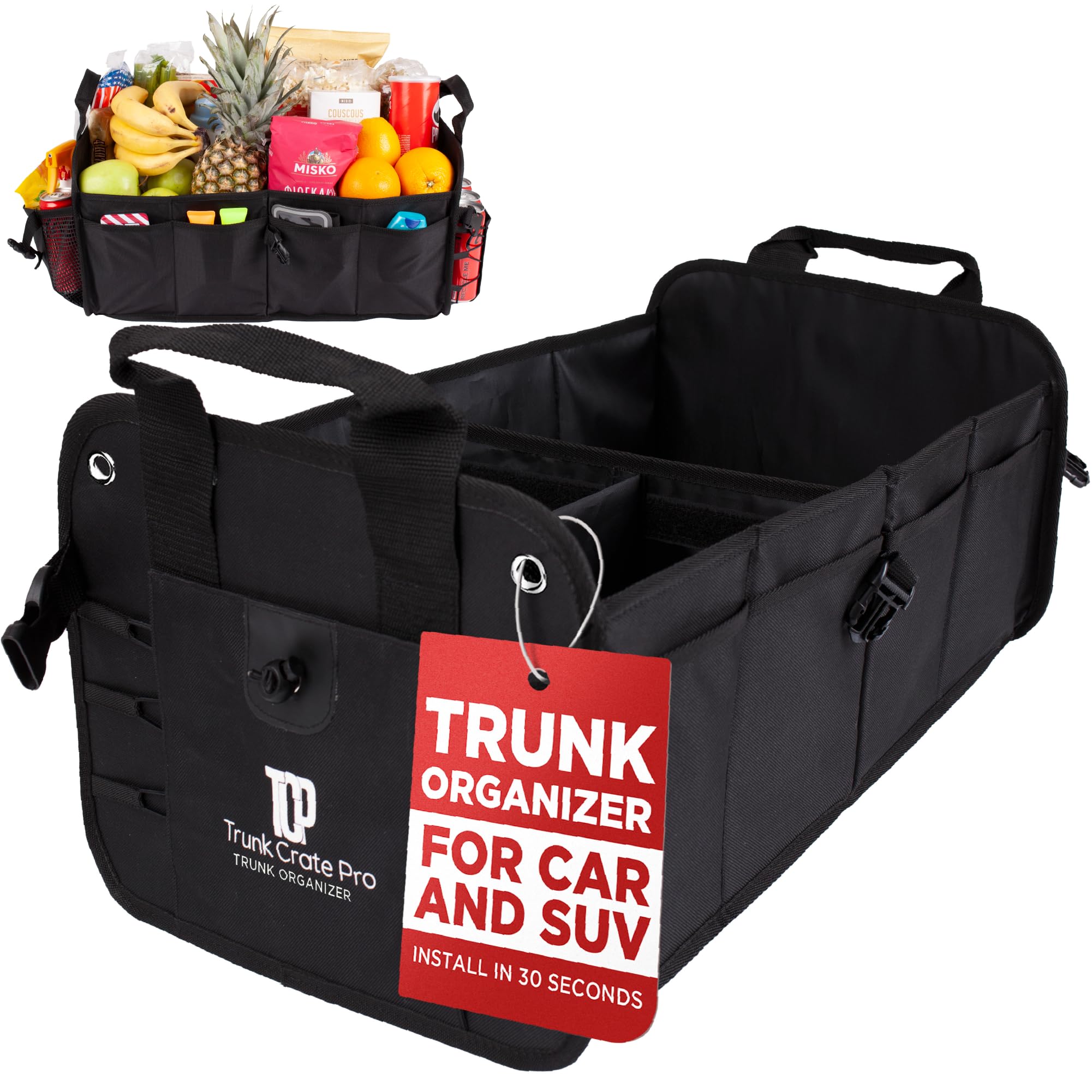 TRUNKCRATEPRO Car Organizers and Storage Premium Adjustable Multi ...