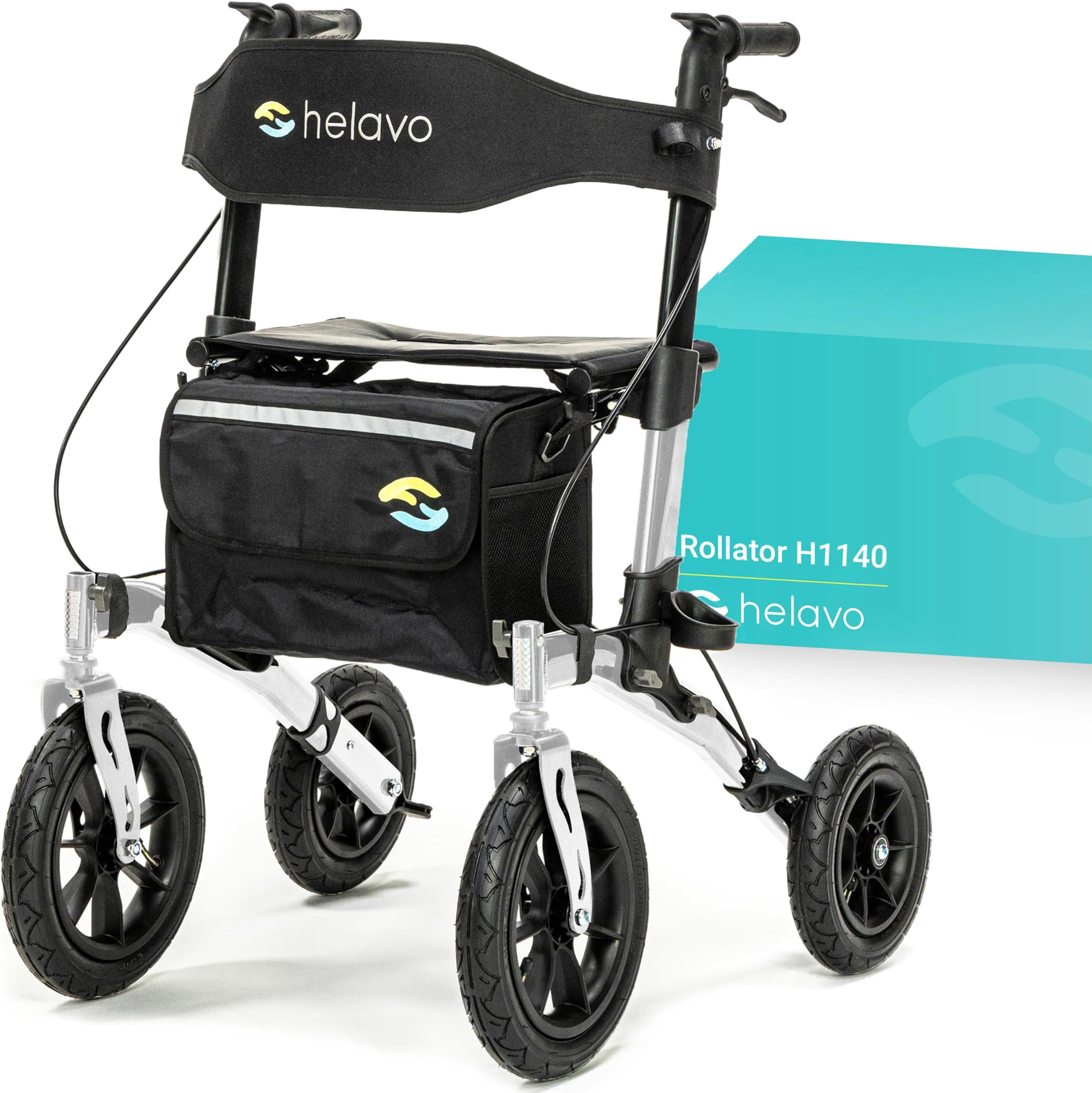 Amazon.com: ELENKER All-Terrain Rollator Walker with Seat, Outdoor ...