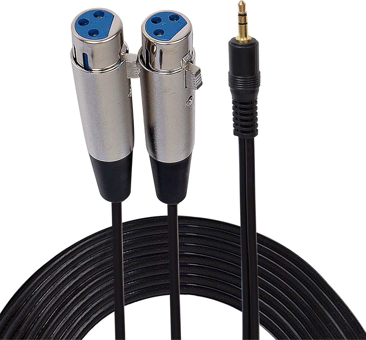 Pyle-Pro PCBL38FT6 6ft 3.5mm Male to Dual XLR Female Cable : Amazon.co ...