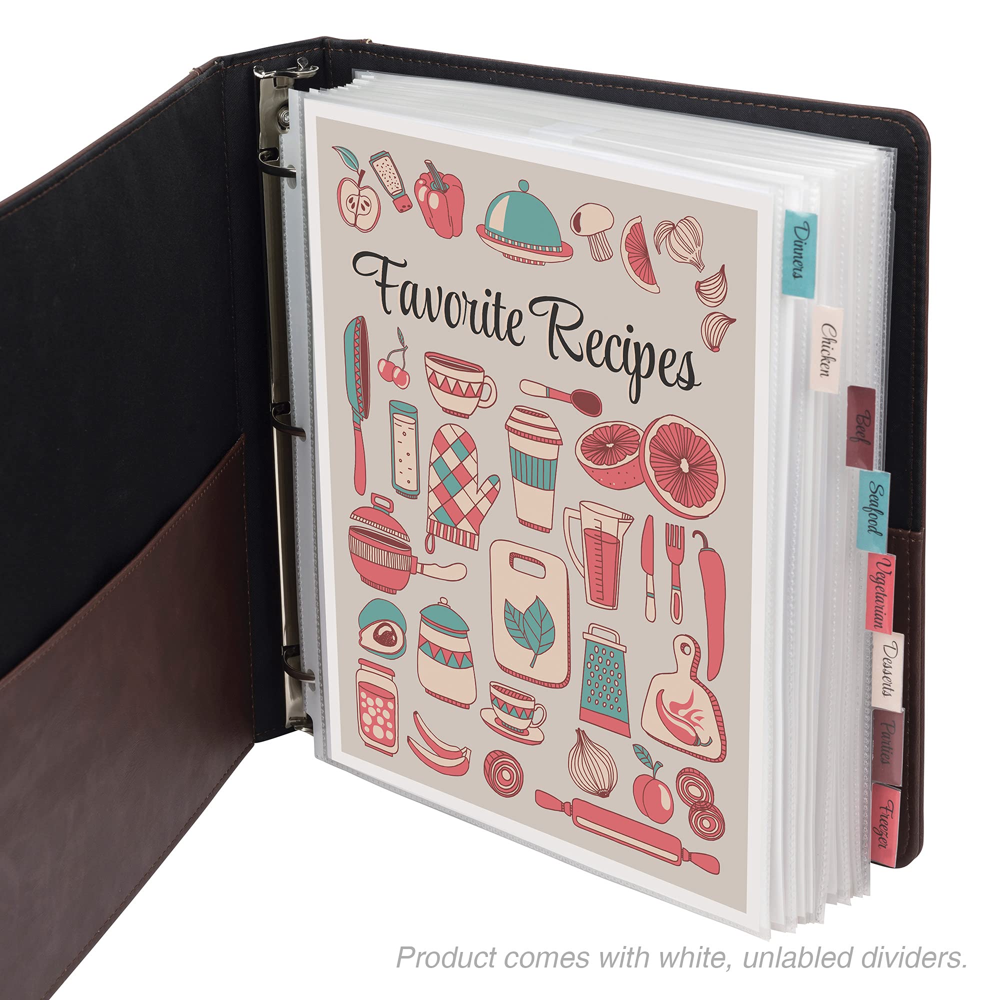 Snapklik.com : Samsill 8 Tab Recipe Dividers, Recipe Sleeves, Sheet ...