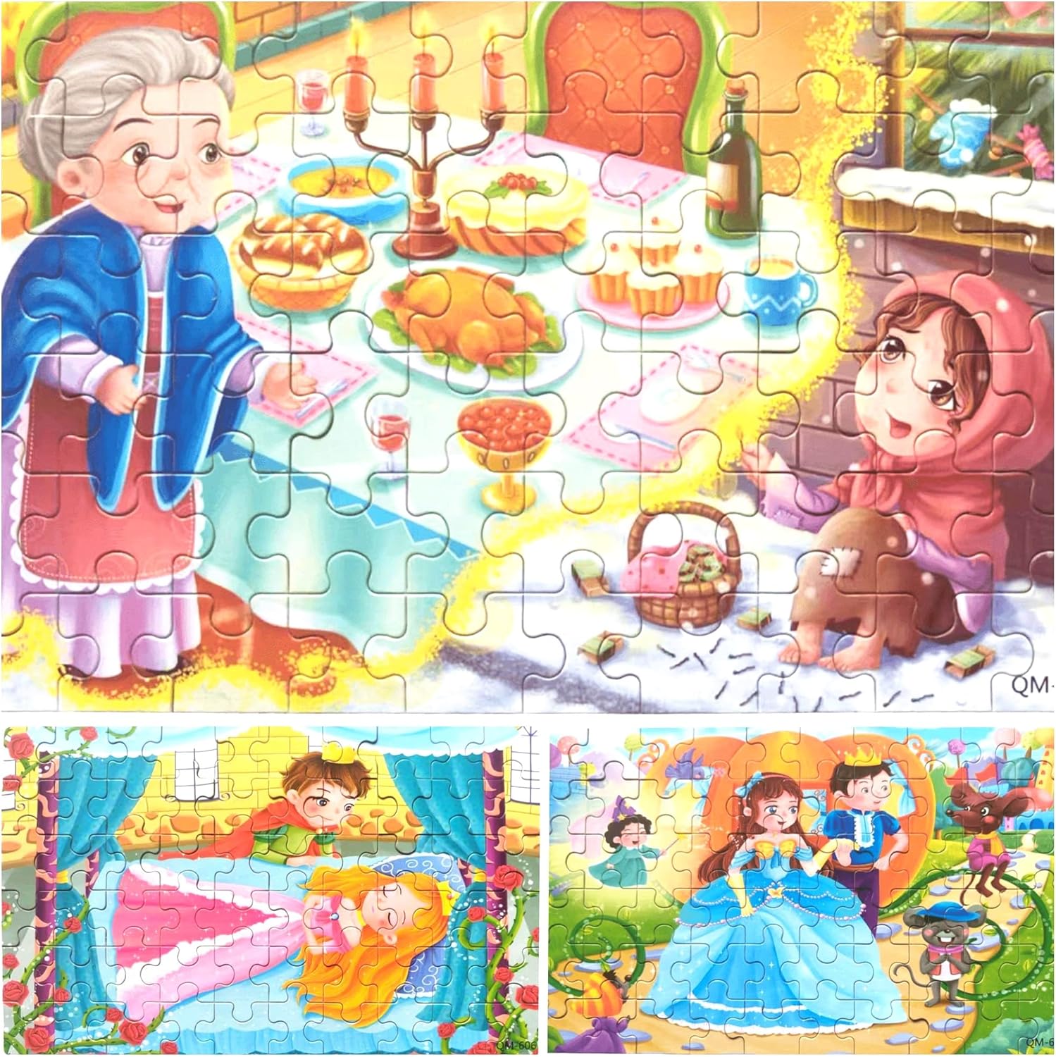 Amazon.com: Fairy Tale Puzzle, Tin Boxed 60 Pieces(3 Boxes), Puzzles ...