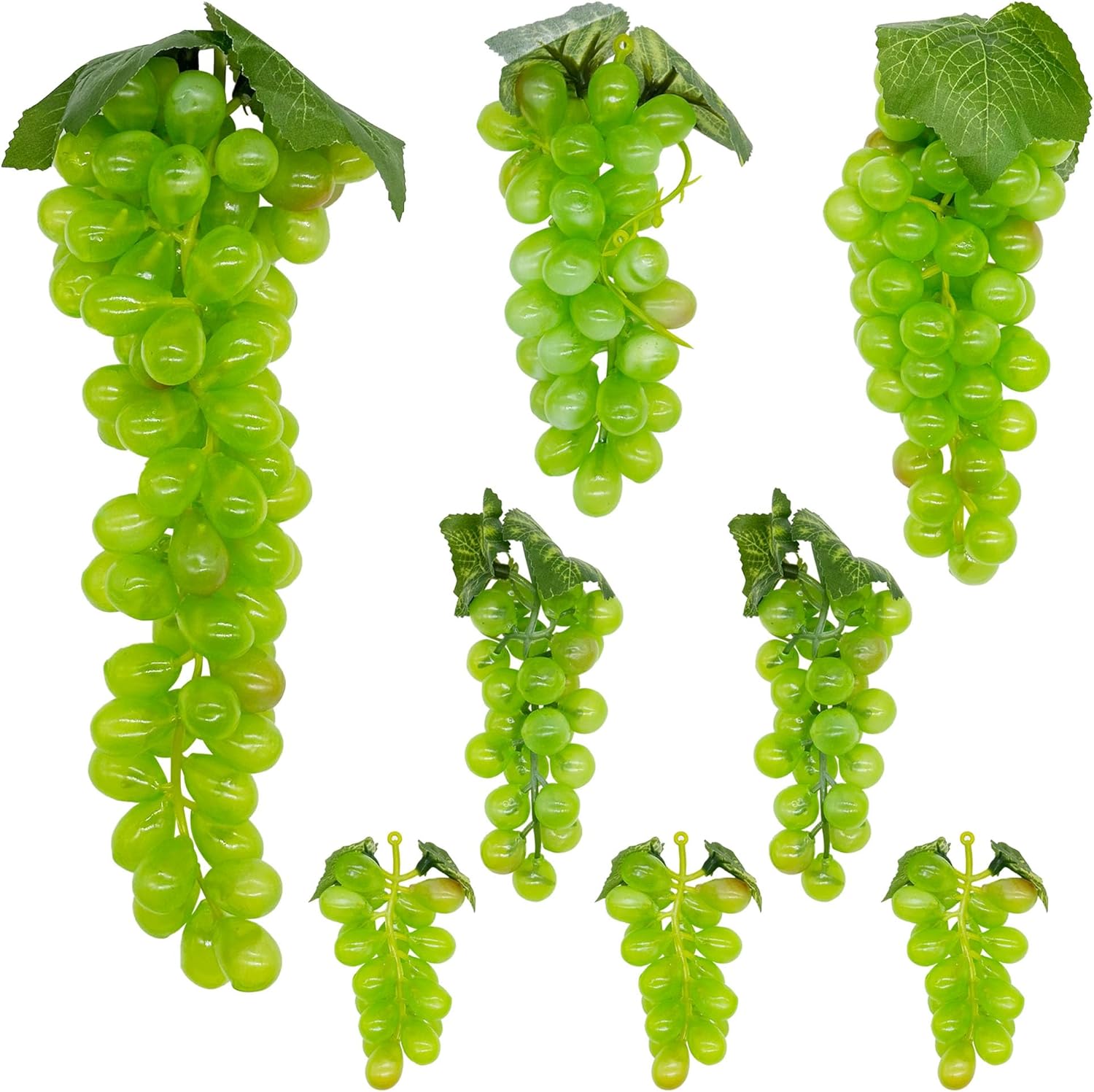 Amazon.com: Woohome 8 Bunches Artificial Grape Fake Grapes, Green ...