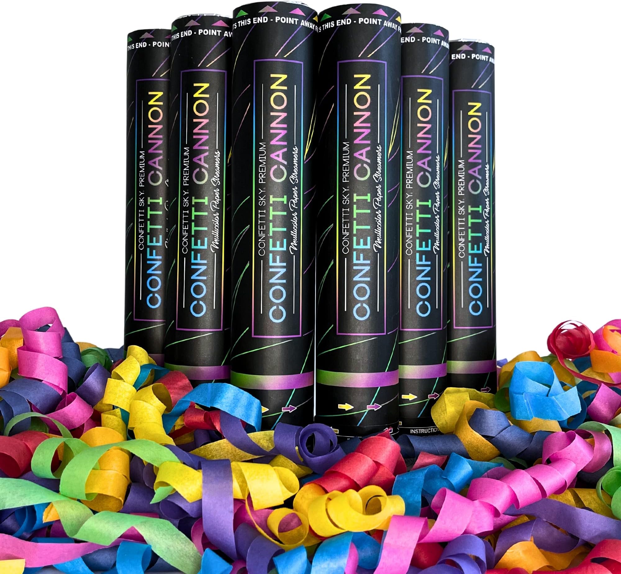 Amazon.com: Maui Mon 10 Pack Multi Color Hand Toss Streamers - No Mess ...
