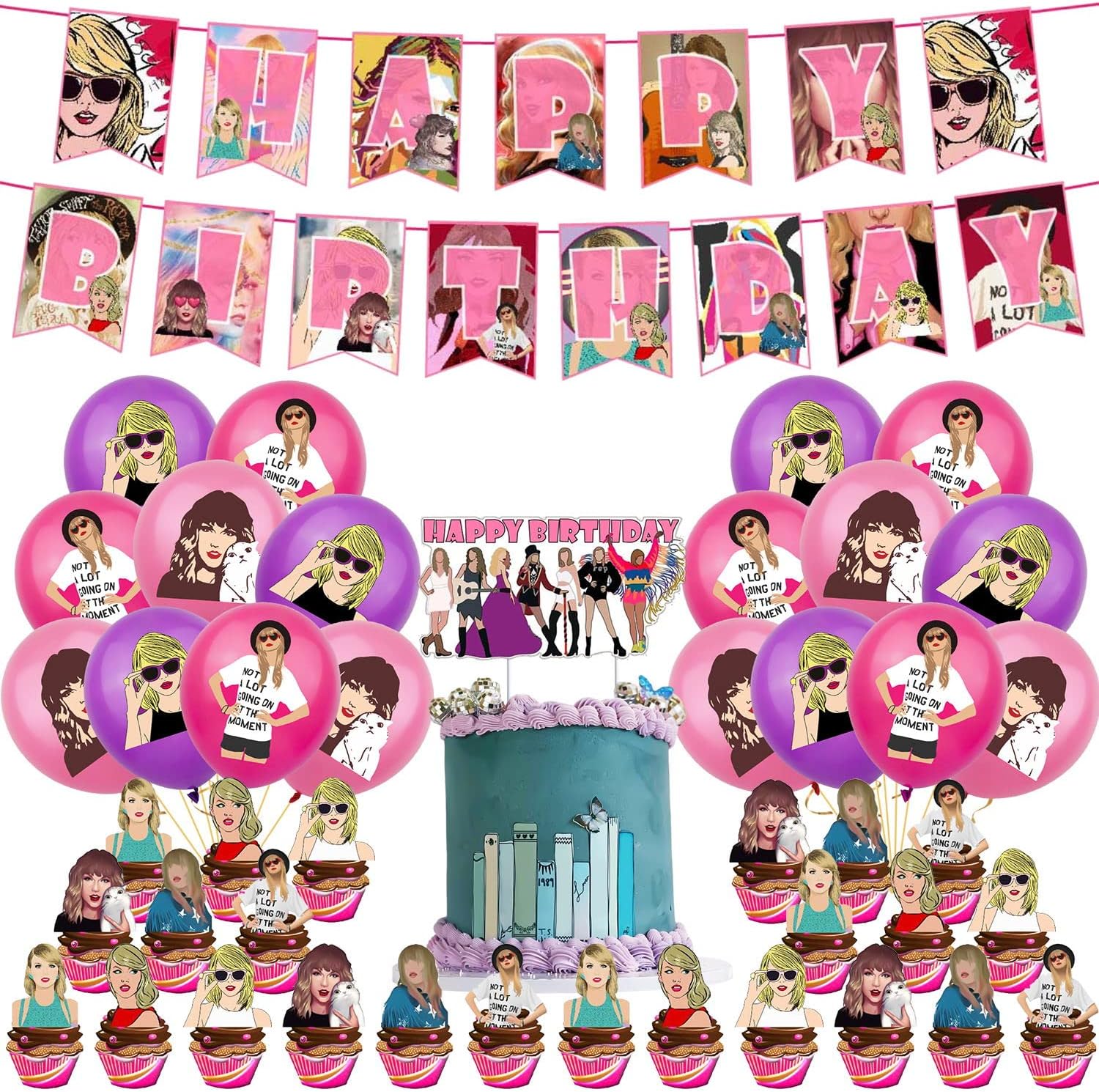 Taylor Swift Singer Birthday Party Decorations, Music Birthday ...