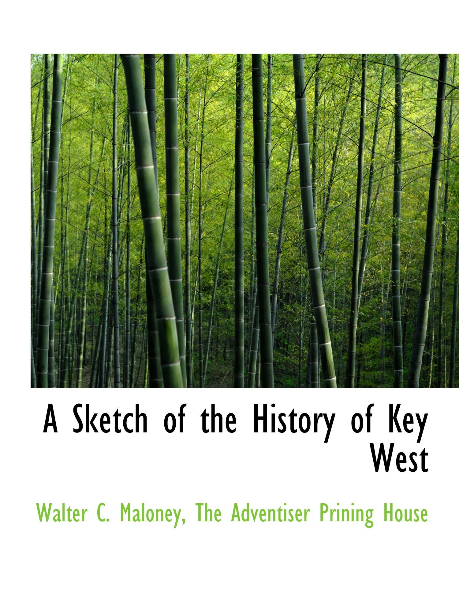 Amazon.co.jp: A Sketch of the History of Key West : Maloney, Walter C ...