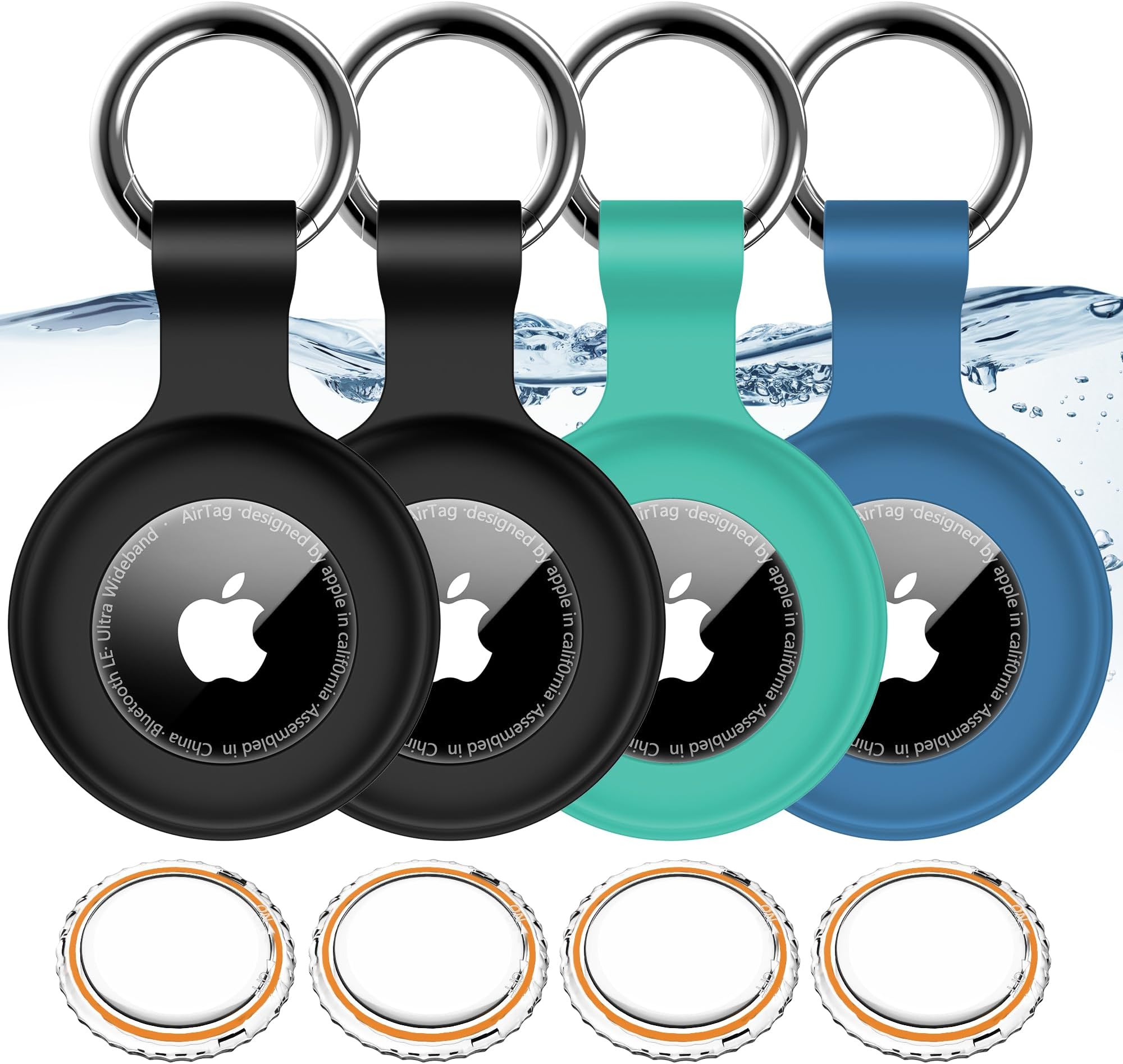 Amazon.com: 4 Pack,IPX8 Waterproof Airtag Holder for Apple Air Tags ...