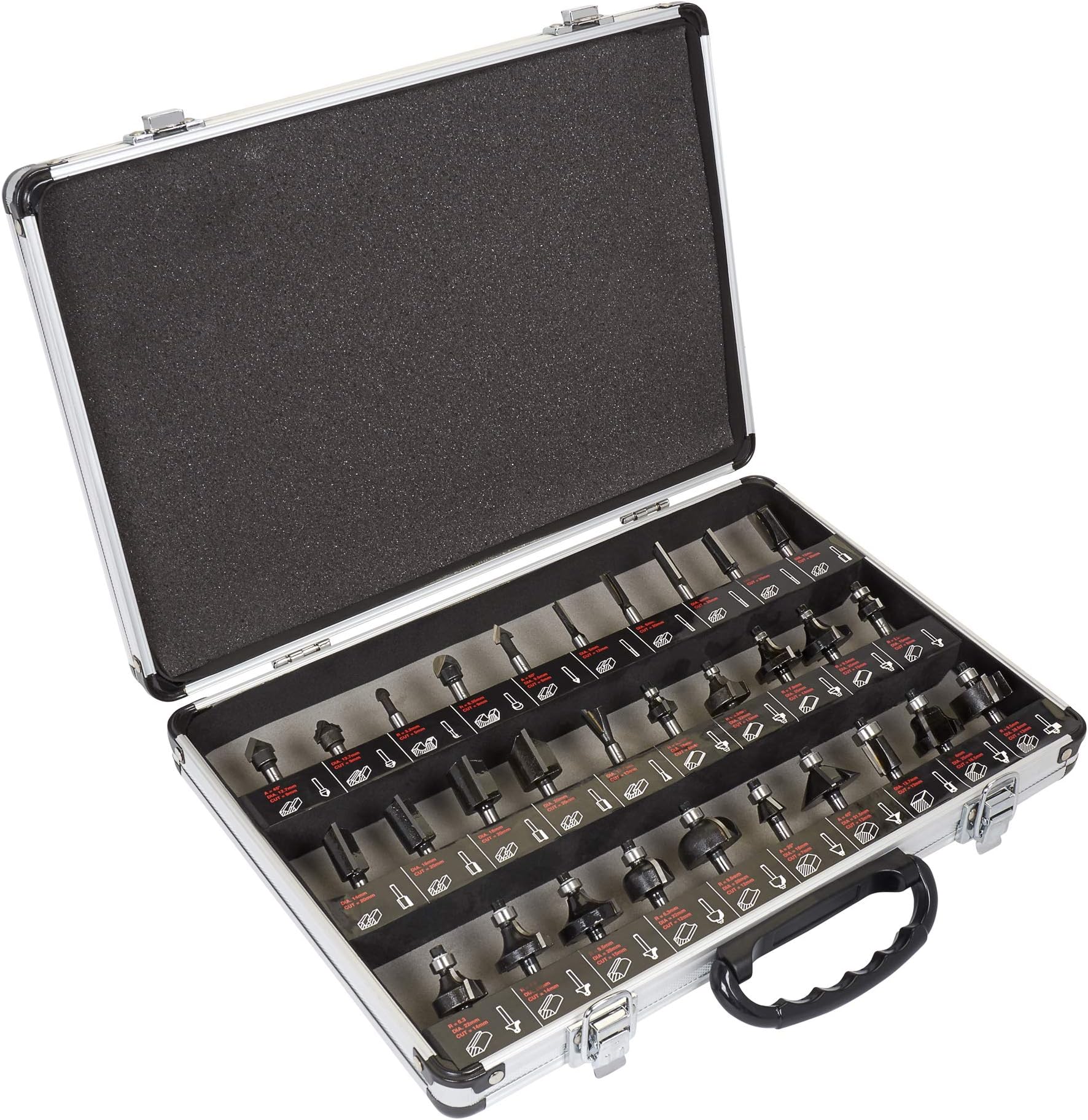 Trend 12 Piece Router Cutter Starter Set, 1/4 Inch Shank, Tungsten ...