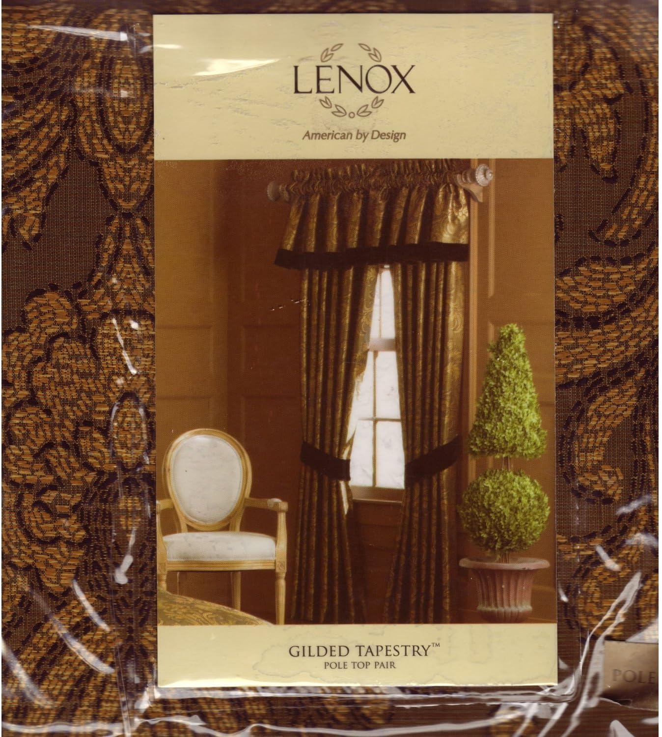 Amazon.com: Lenox Gilded Tapestry Pole Top Pair : Home & Kitchen
