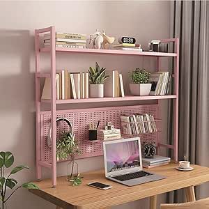 Amazon.com: 2 Tier Desktop Bookshelf / Bookcase - Computer Desk ...