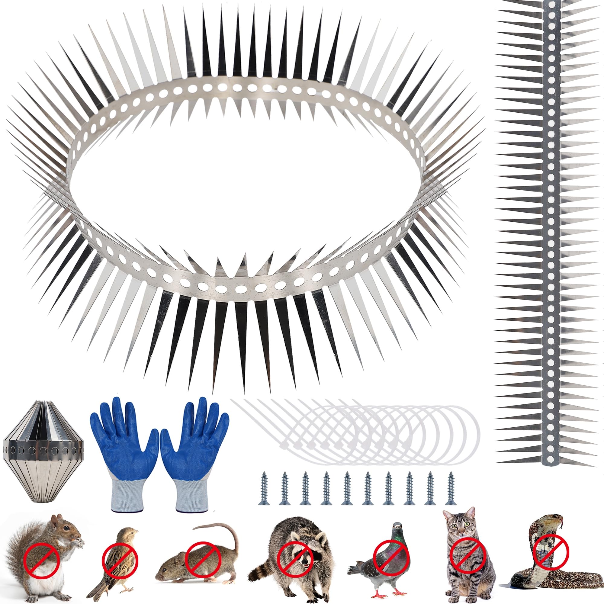 Amazon.com : Hausse Bird Spikes Stainless Steel Fence Spike 51 Inch ...